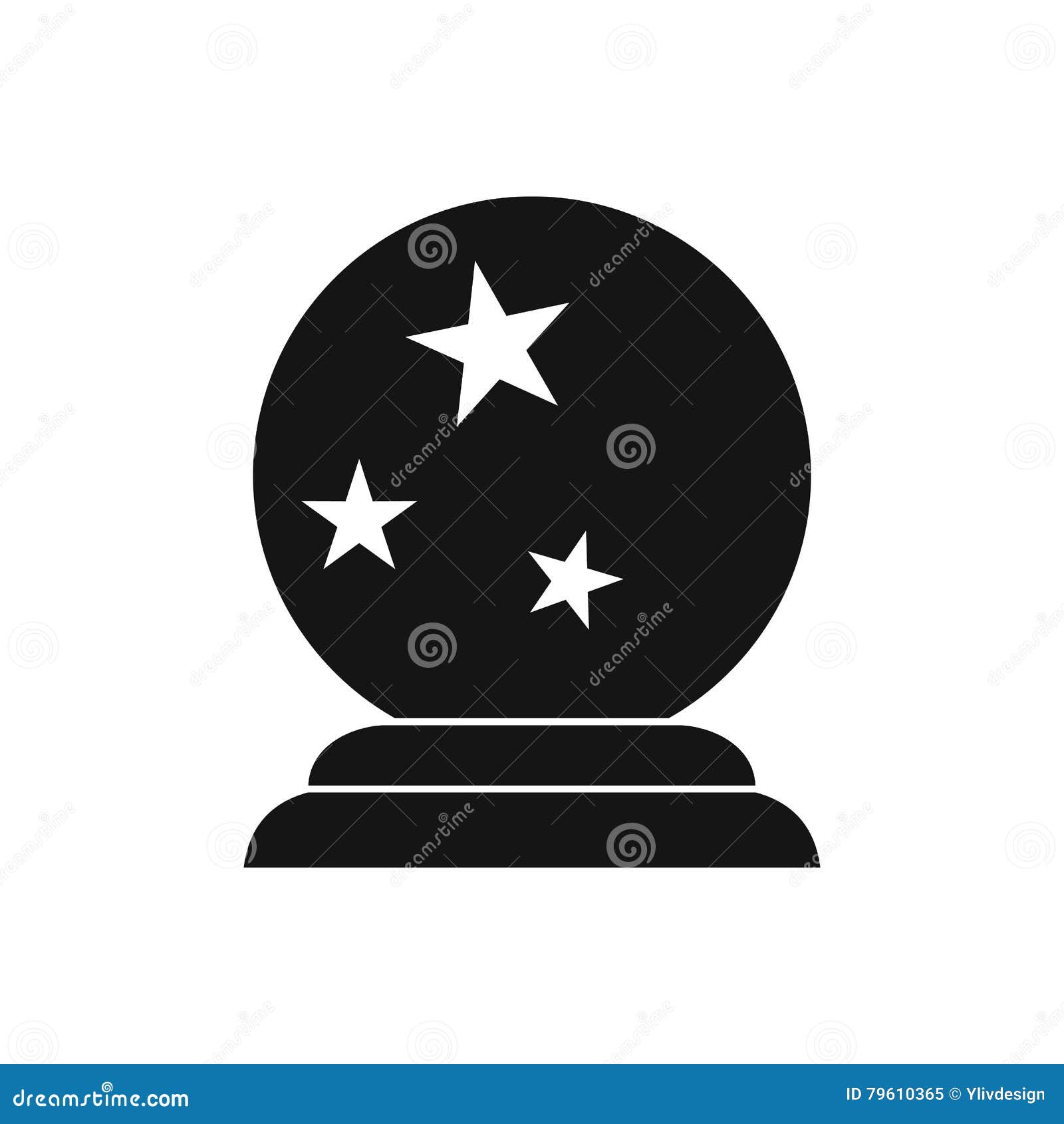Magic Ball Icon, Simple Style Stock Vector - Illustration of chance ...