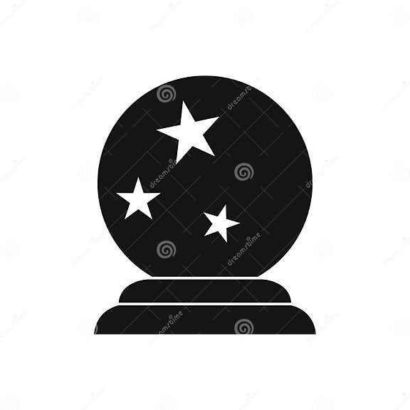 Magic Ball Icon, Simple Style Stock Vector - Illustration of chance ...