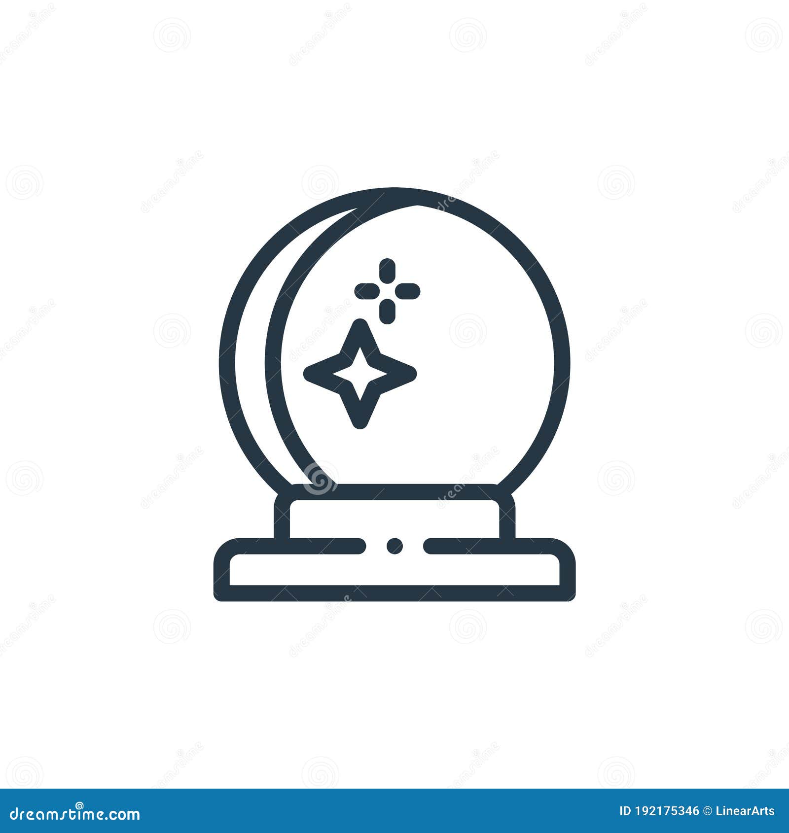 Magic Ball Icon Vector from Magic Concept. Thin Line Illustration of ...
