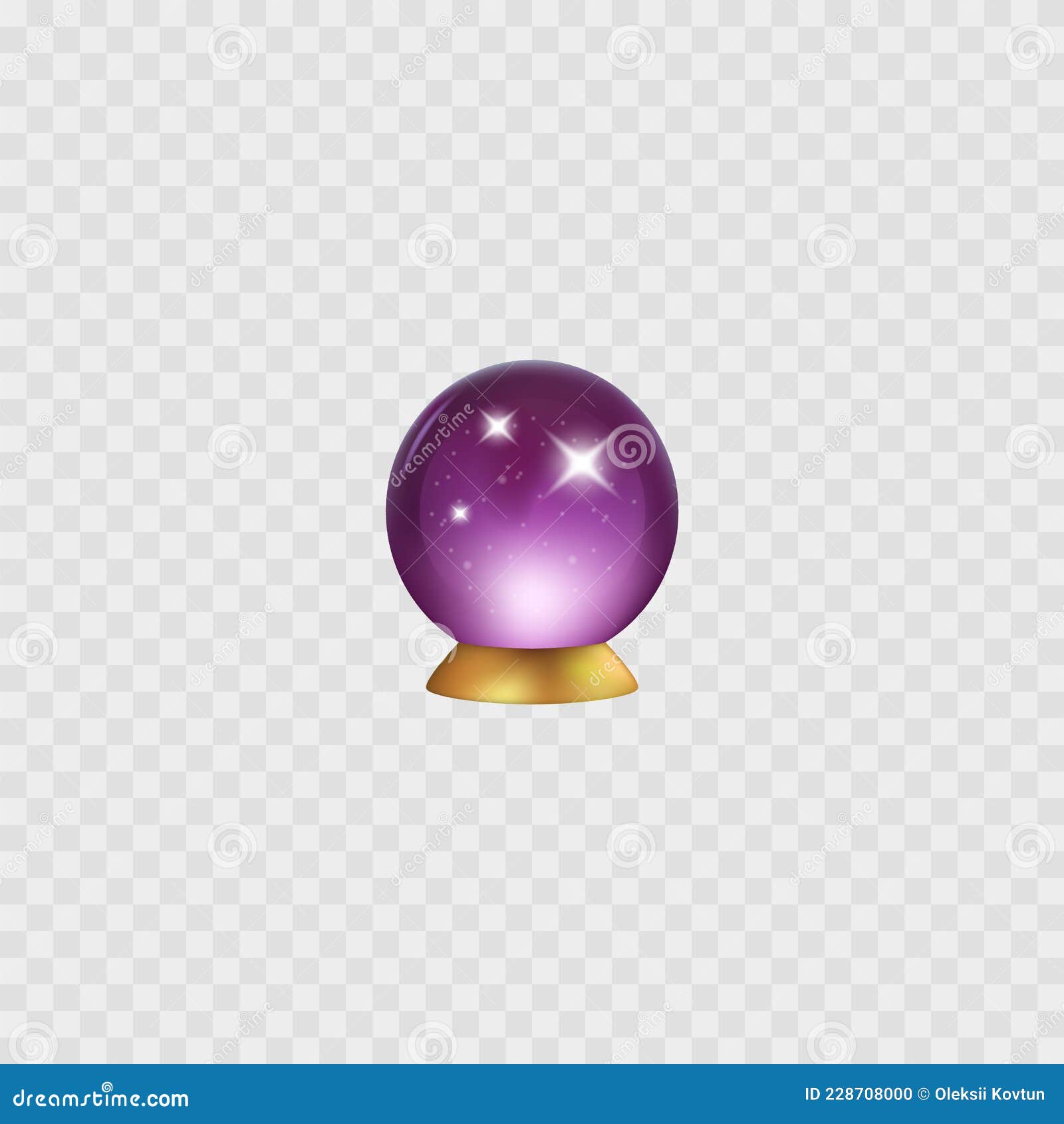 Magic Ball. Isolater Realistic 3D Icon. Crystal Magic Circle. Predict ...
