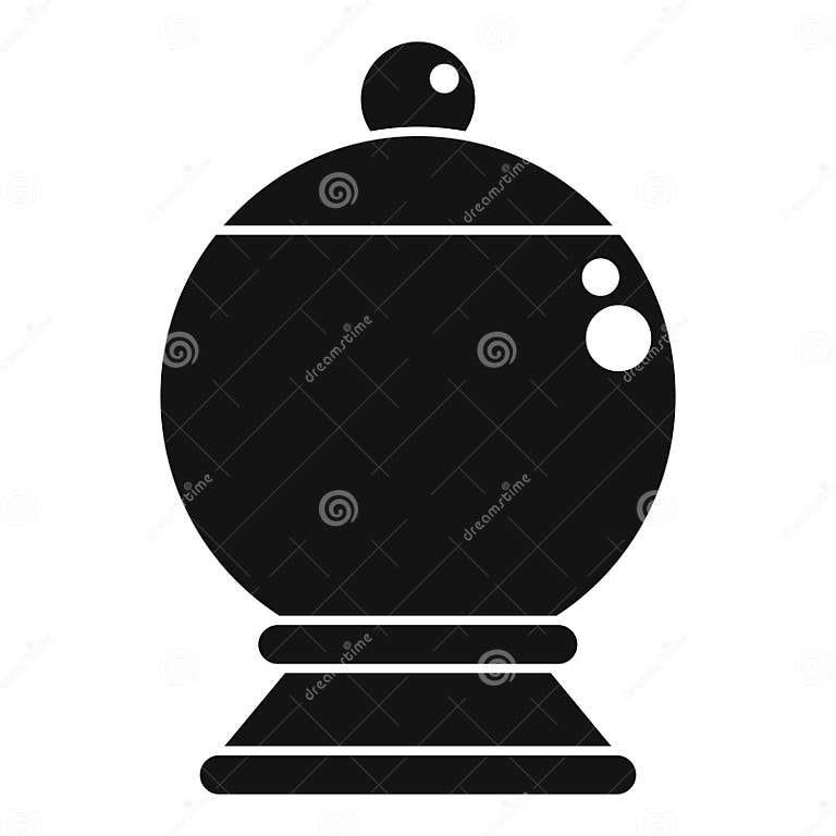 Magic Ball Predicting the Future with Bubbles Inside Icon Simple Style ...