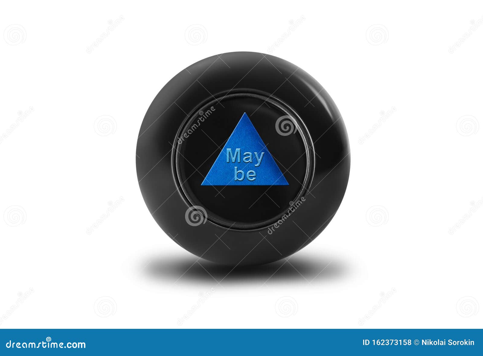 Magic Ball with Prediction Maybe Stock Photo - Image of blue, black ...