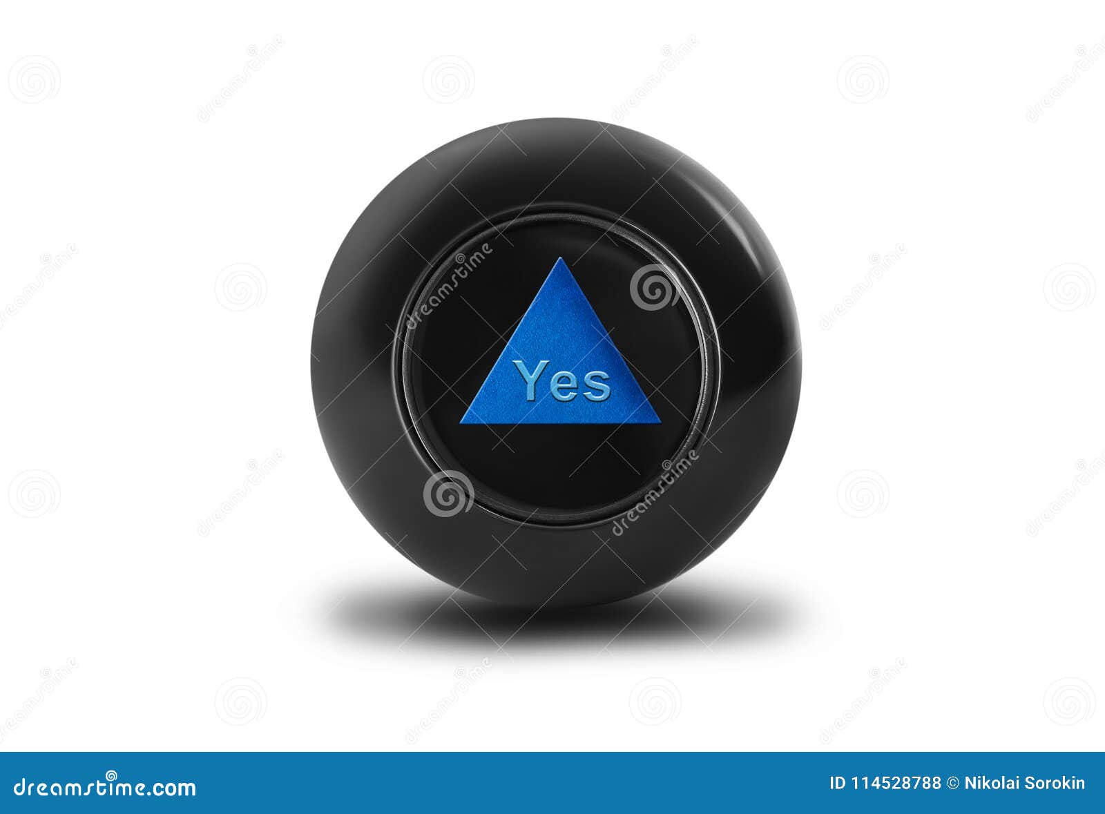 Magic Ball with Prediction Yes Stock Photo - Image of isolated ...