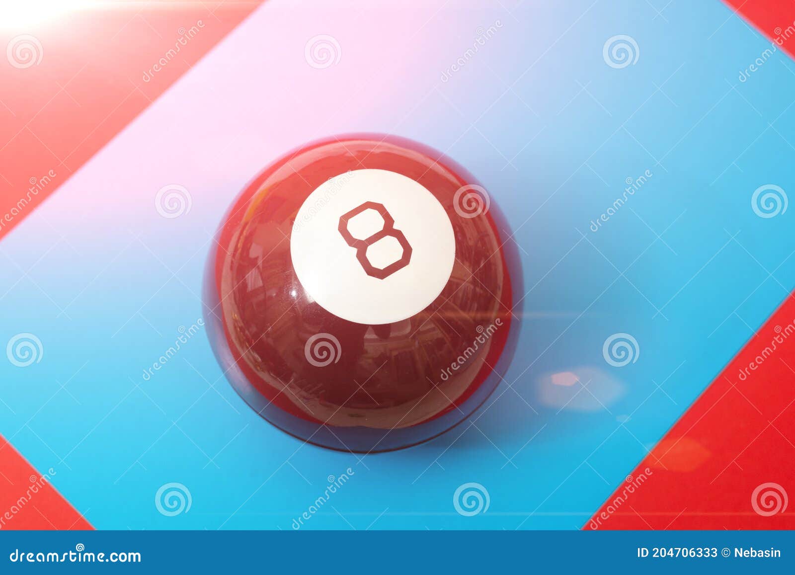 Magic Ball of Predictions Billiard Eight on a Blue Background Stock ...