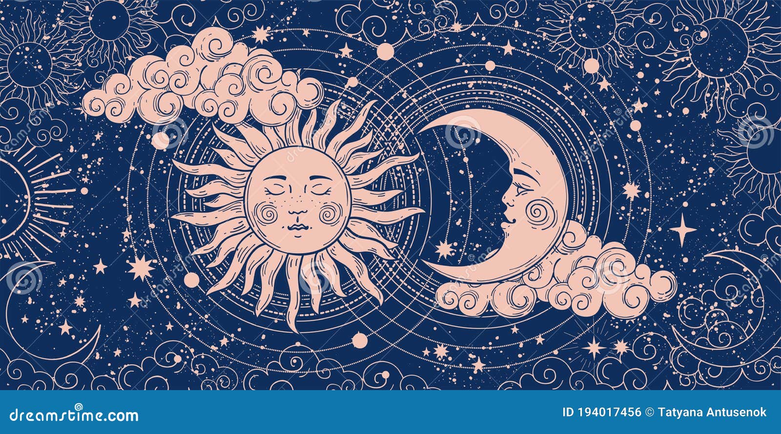 Magic Banner, Poster With Set Of Magic Symbols Cartoon Vector ...