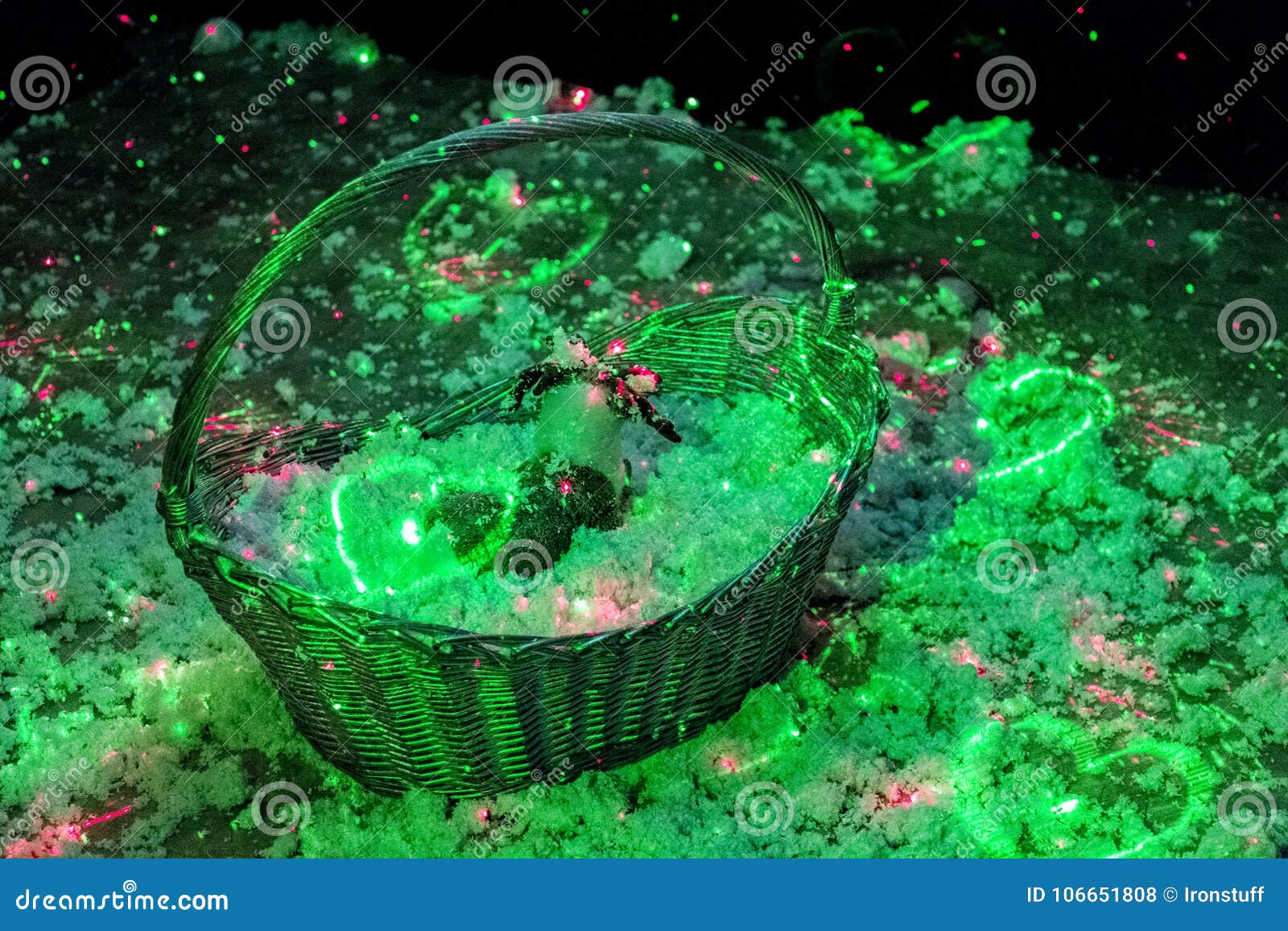 Magic basket with a gift stock photo. Image of room - 106651808
