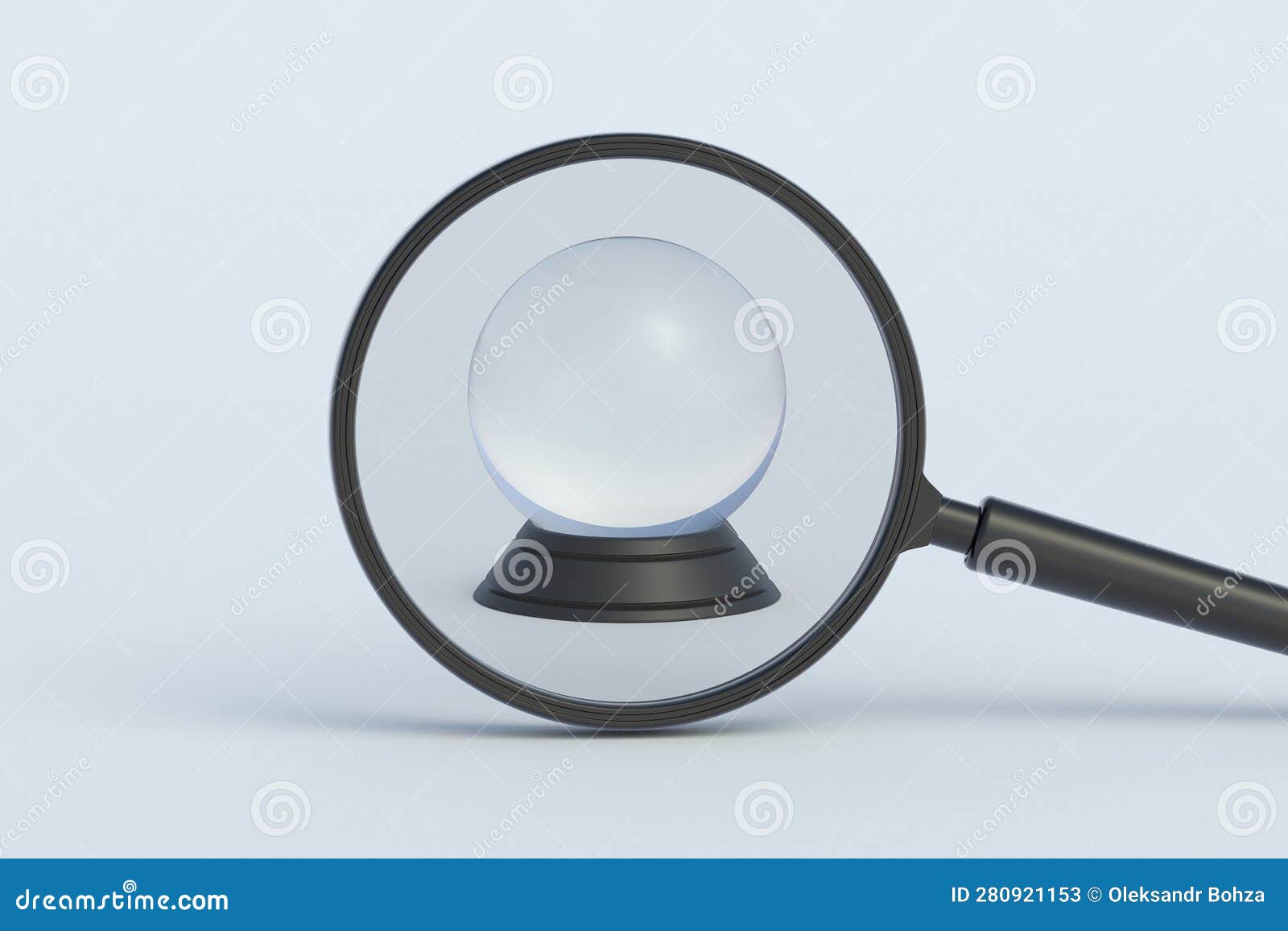 Magic Behind Magnifying Glass Stock Illustration - Illustration of ...