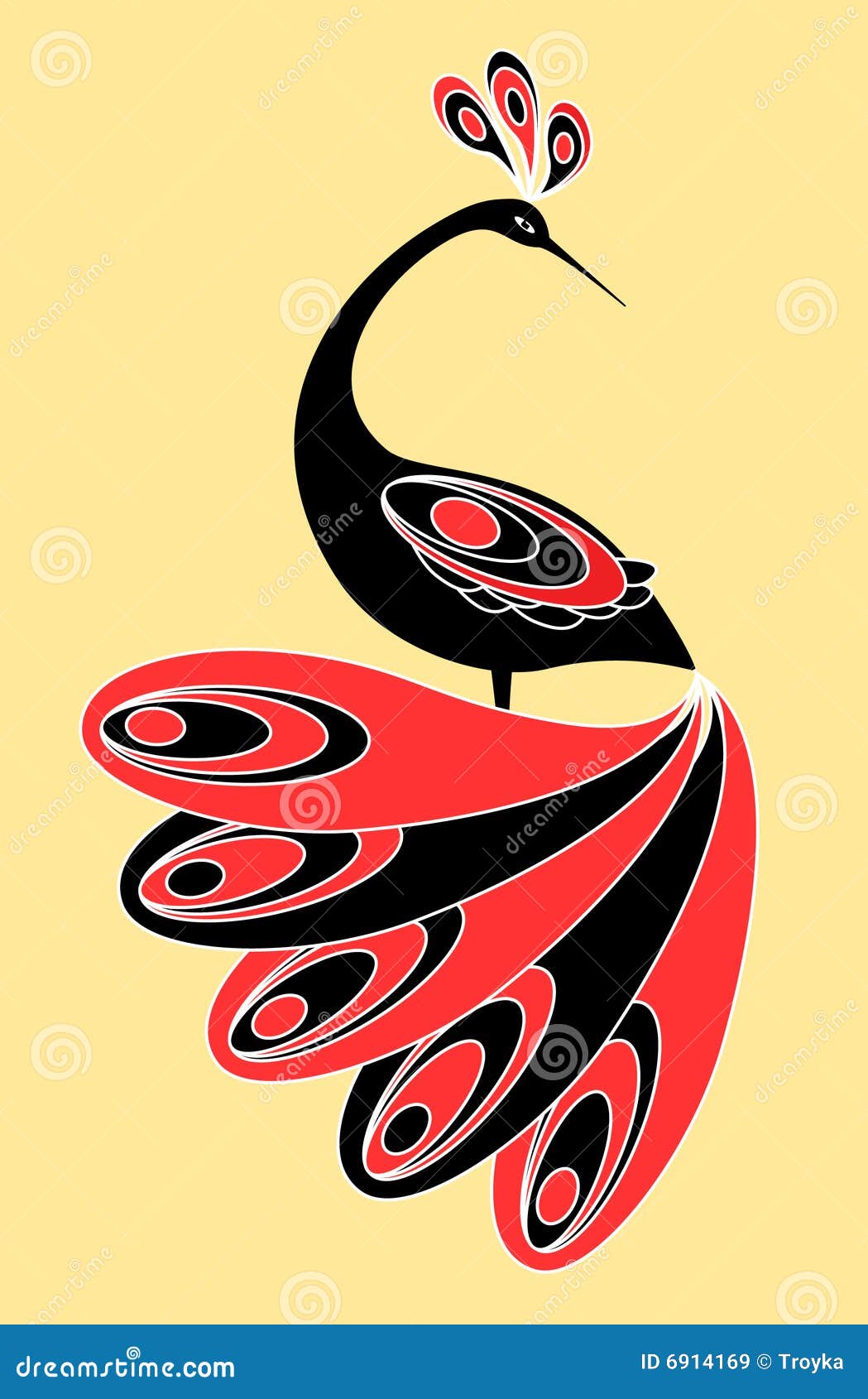 Magic bird stock vector. Illustration of decorative, plumage - 6914169
