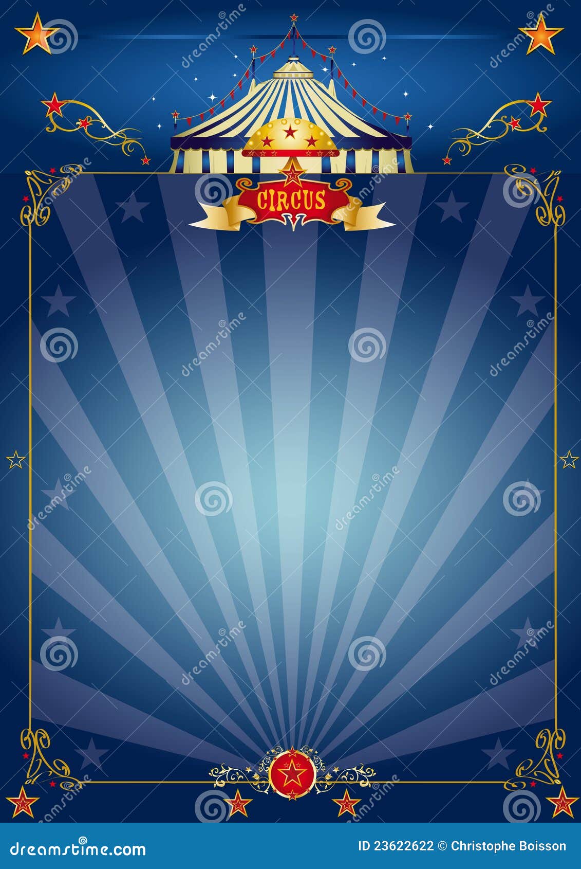 Blue Circus Retro Vector Illustration | CartoonDealer.com #44186066
