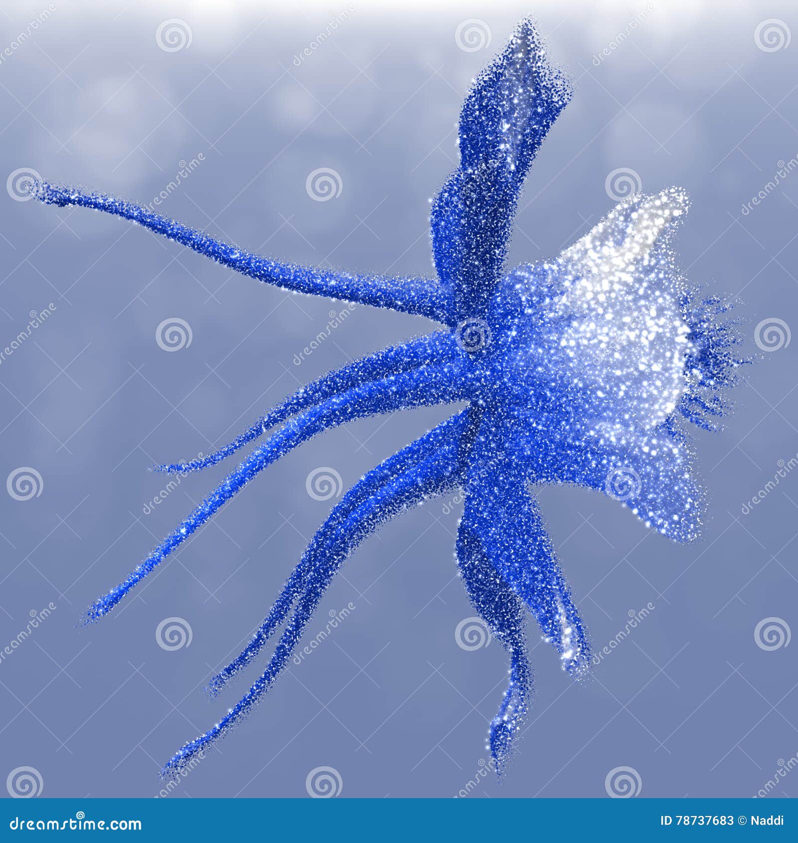 Magic blue flower. stock image. Image of petals, beautiful - 78737683