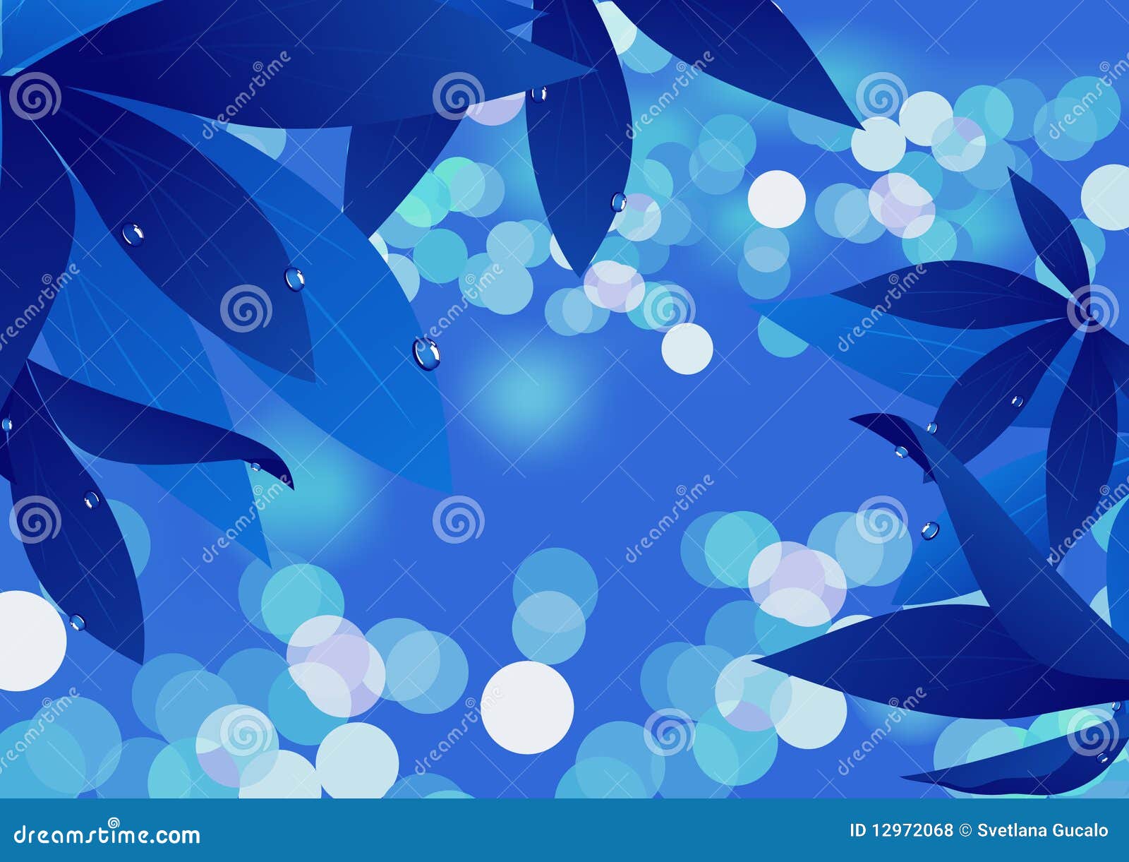Magic blue leaf stock vector. Illustration of lights - 12972068