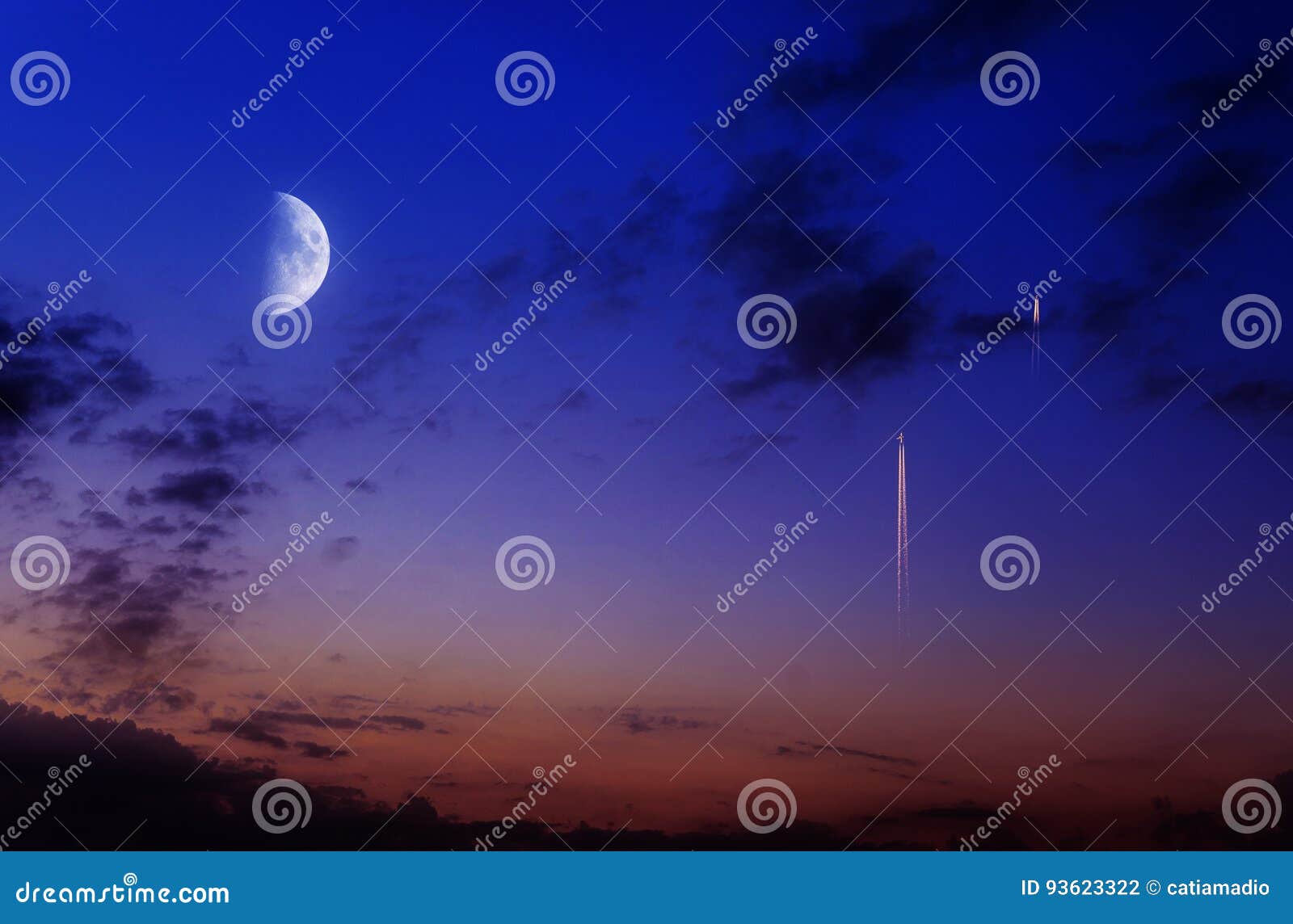 Magic blue sky background stock photo. Image of night - 93623322