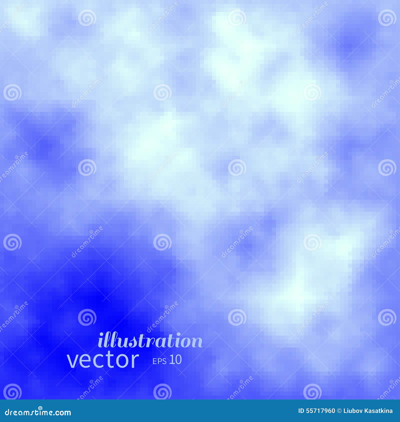 Magic Blue Sky with White Clouds Vector Background Stock Vector ...