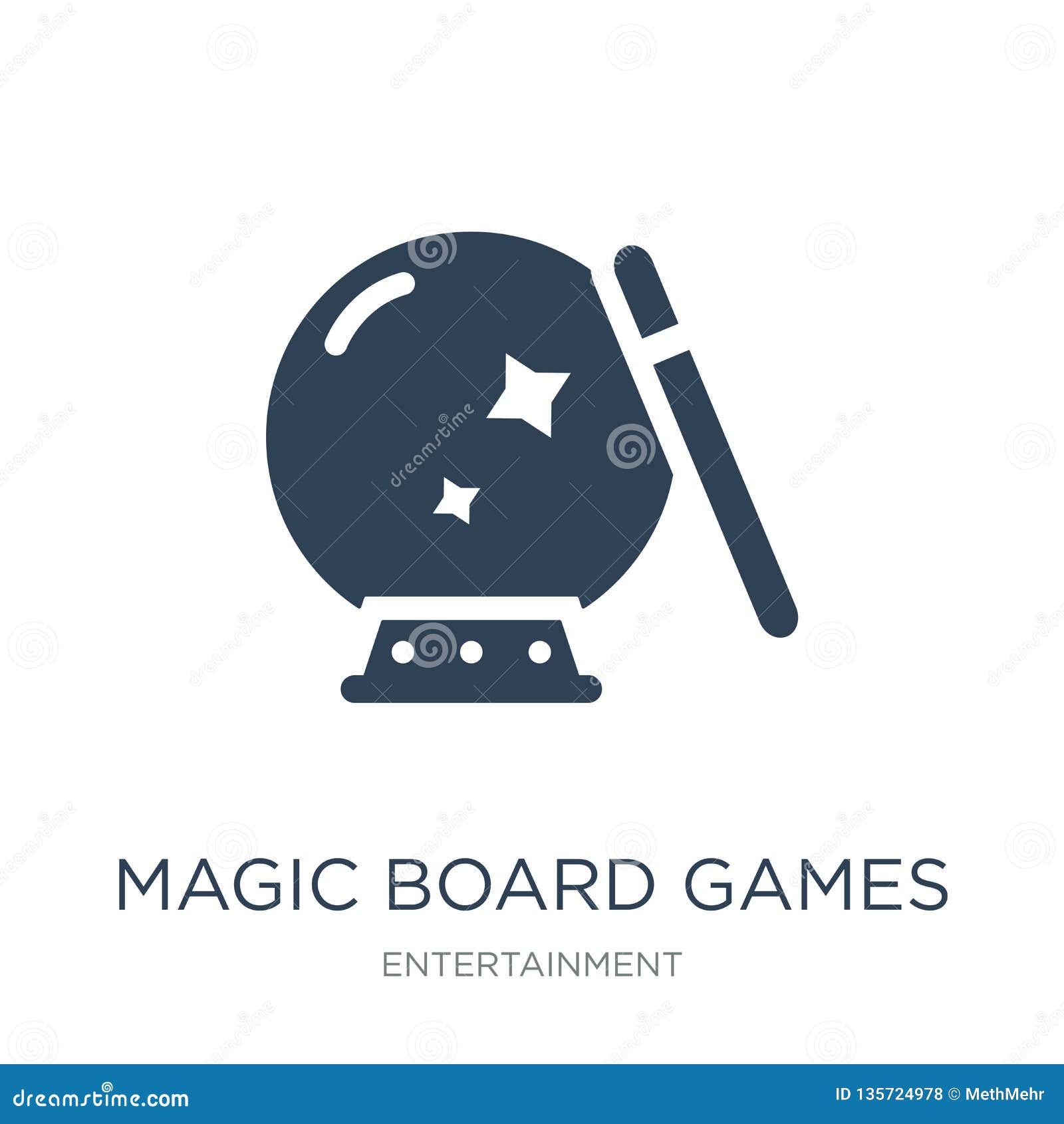 Magic Board Games Icon in Trendy Design Style. Magic Board Games Icon ...