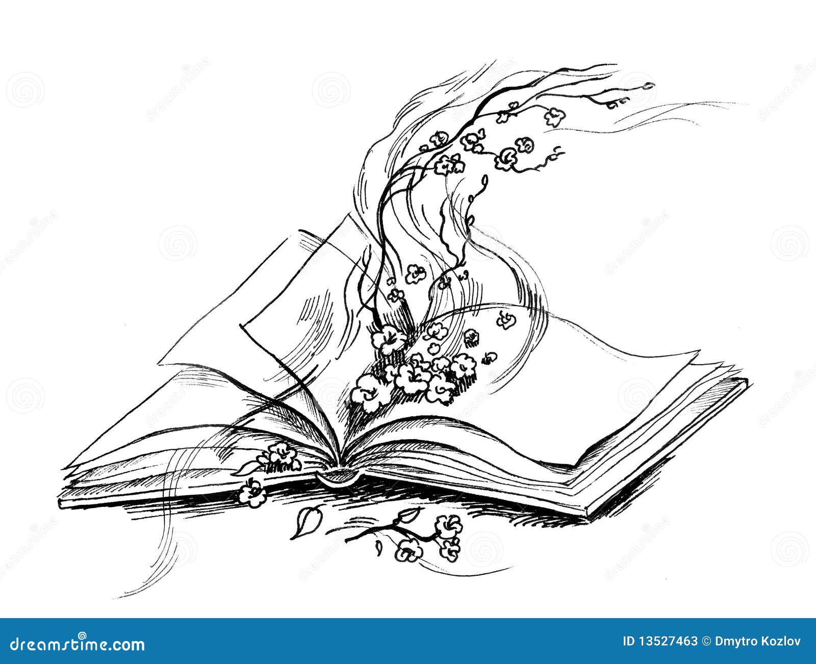 Magic book stock illustration. Illustration of blooming - 13527463