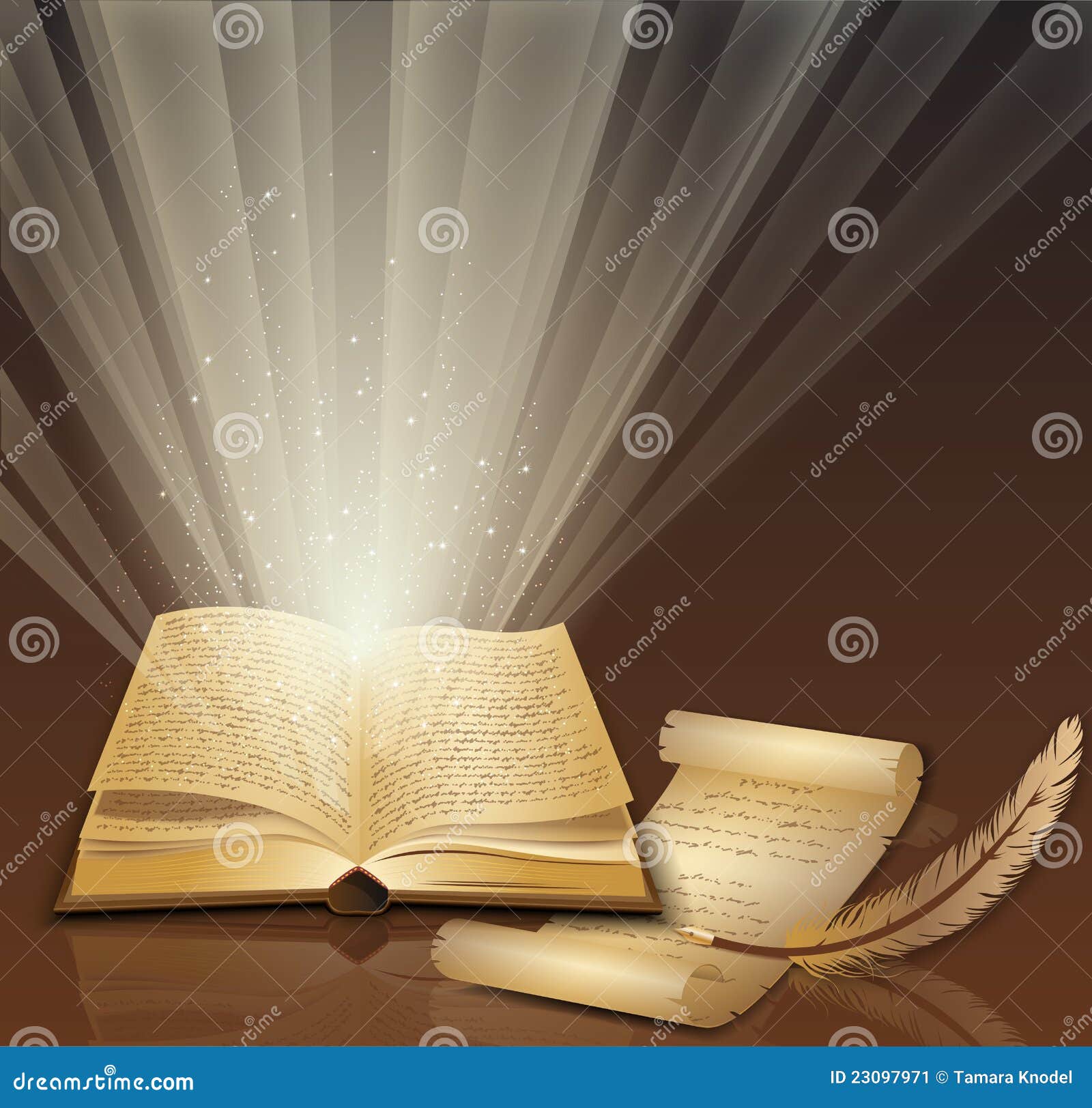 Magic book stock illustration. Illustration of celestial - 23097971