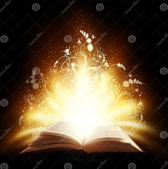 Magic book stock photo. Image of objects, antique, light - 24353128