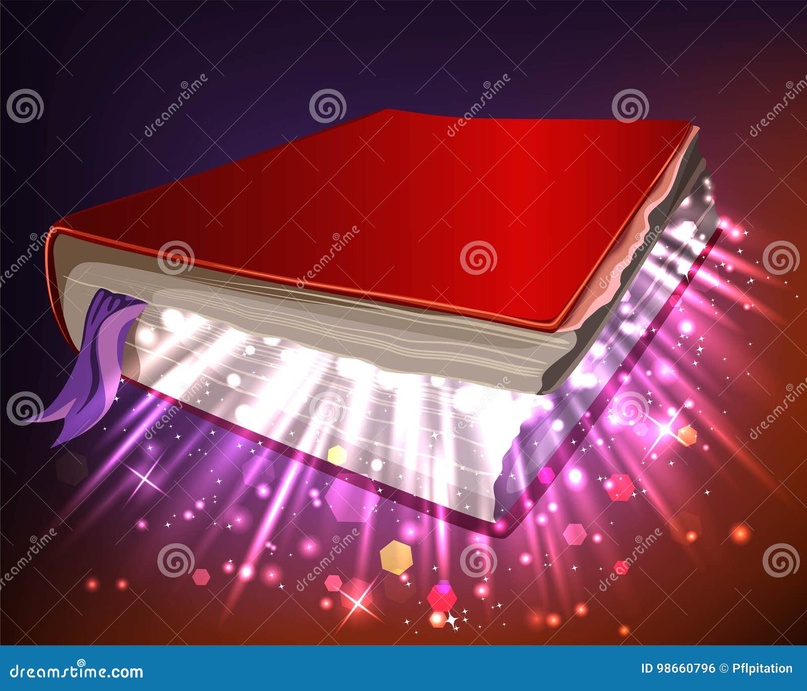 Book with magic powers stock vector. Illustration of fiction - 98660796