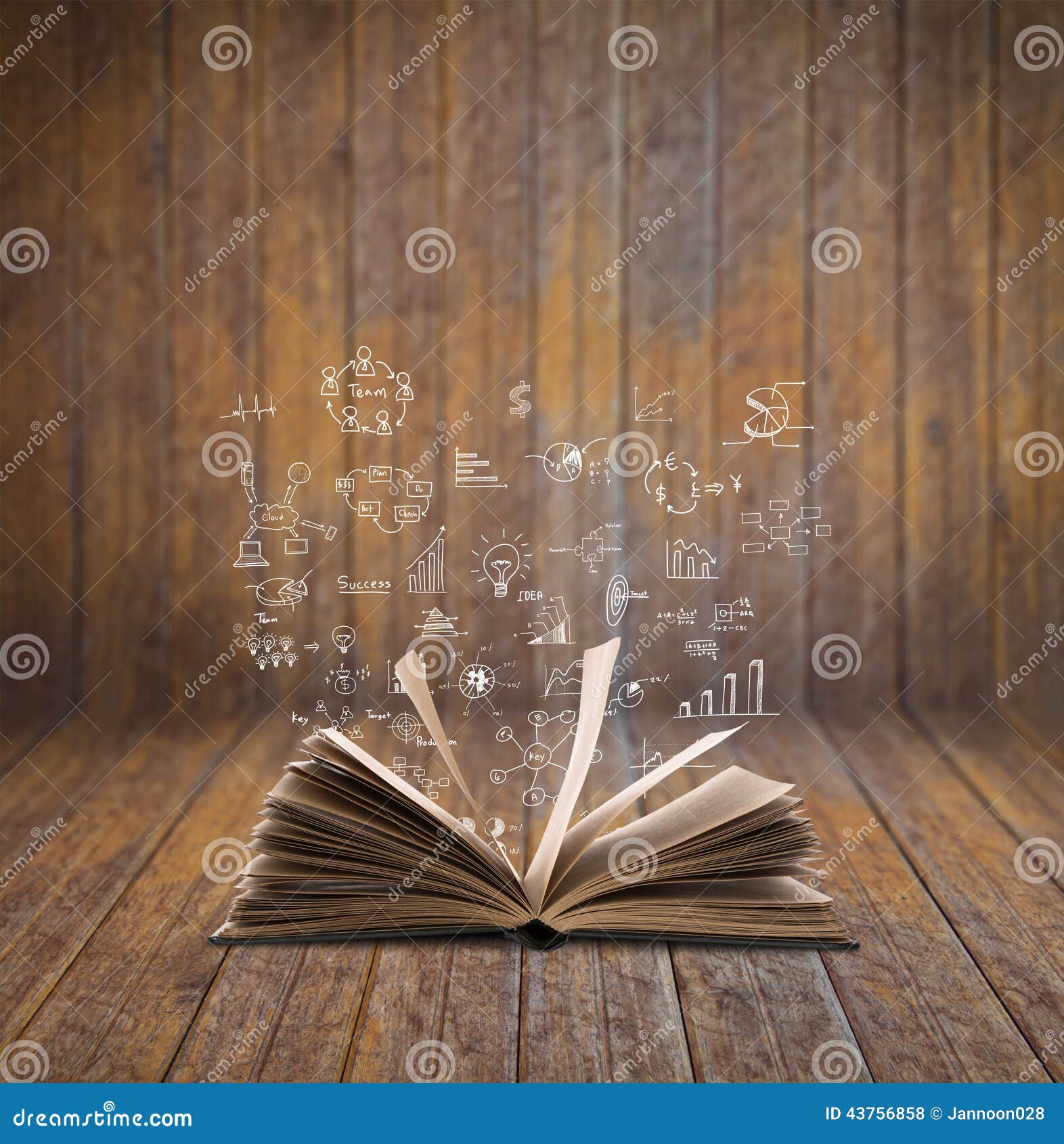 Magic Book with Business Concept and Graph Stock Photo - Image of ...