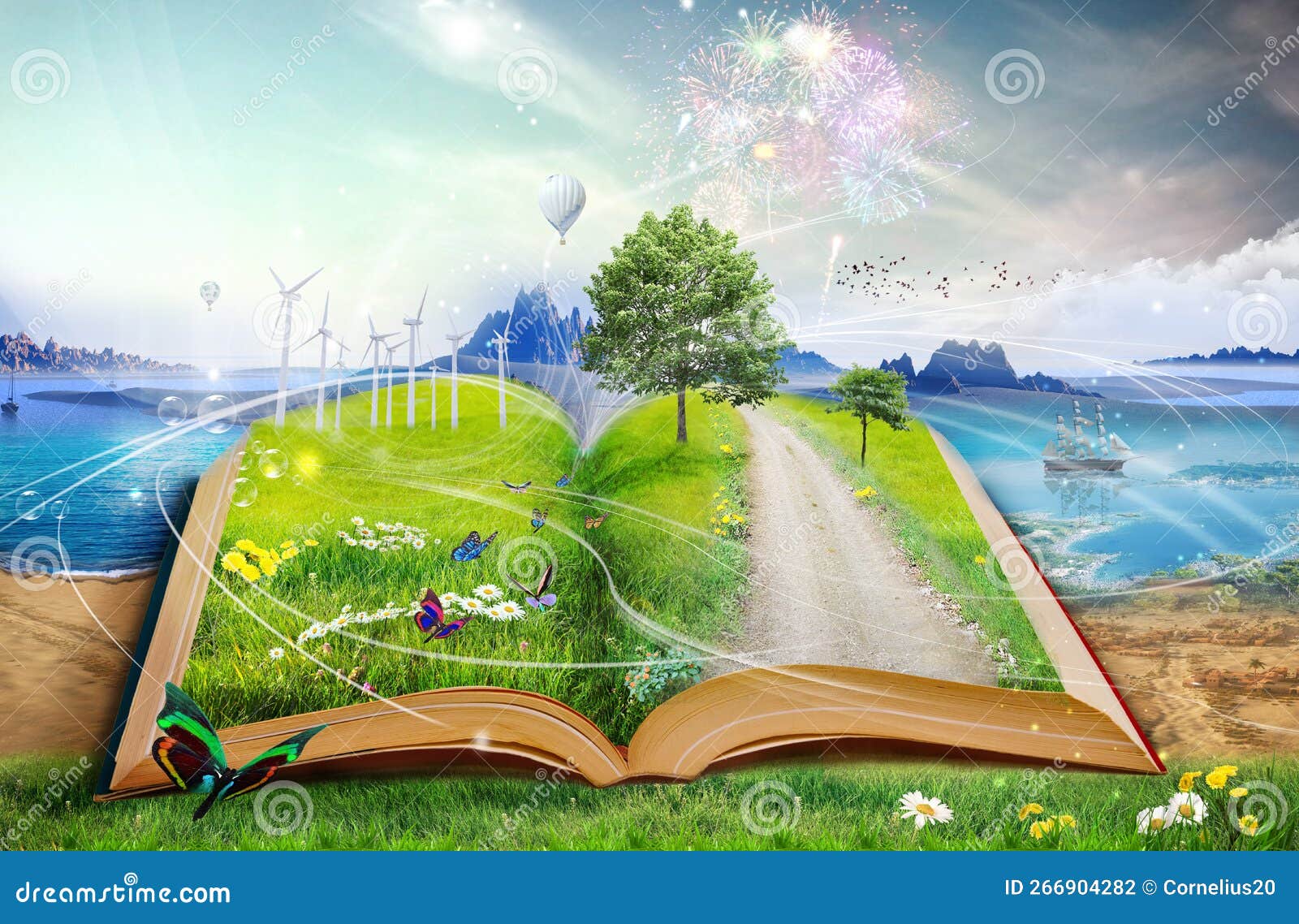 Magic book and eco concept stock photo. Image of magic - 266904282