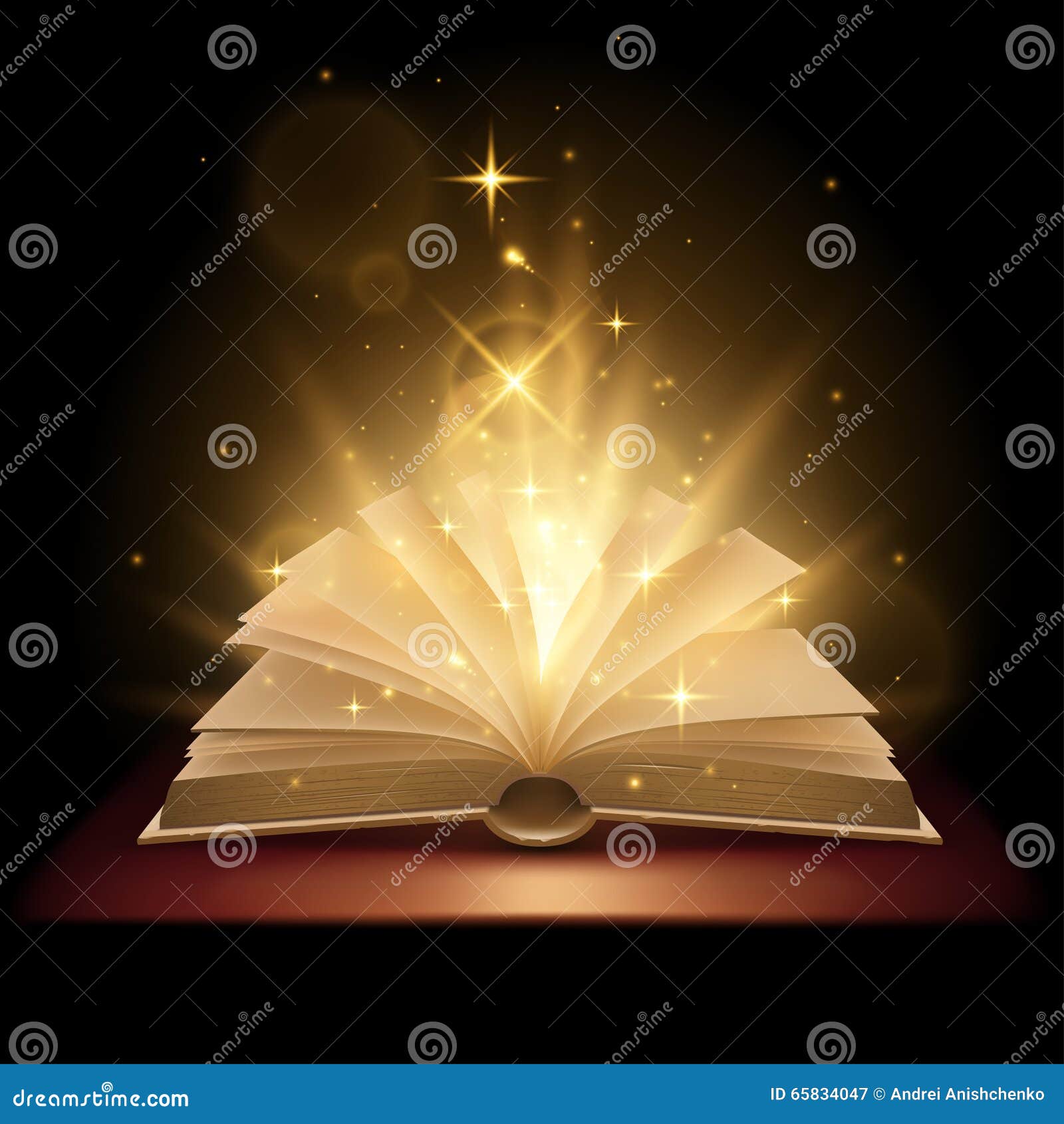 Magic book illustration stock vector. Illustration of fantasy - 65834047