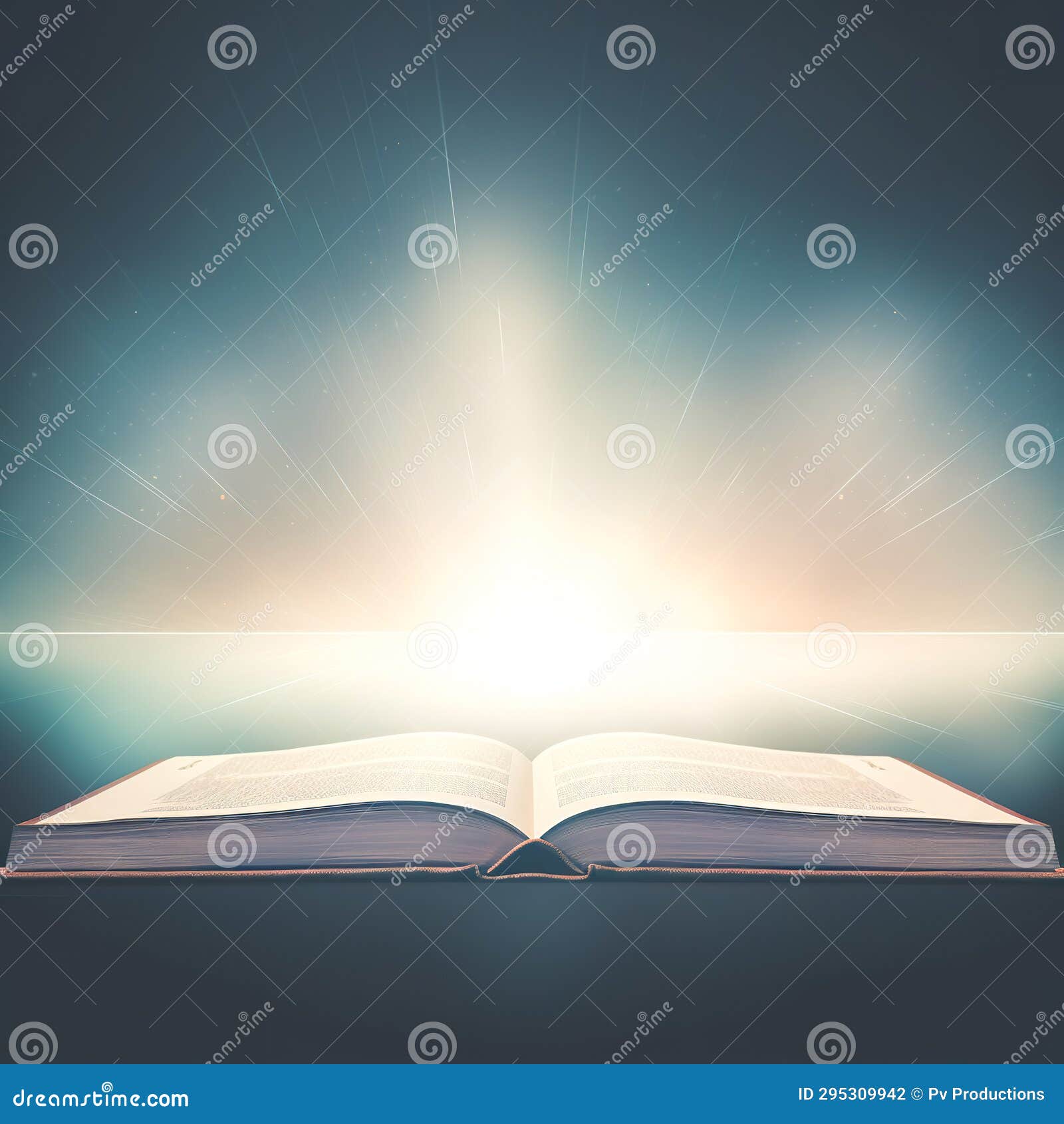 Magic Book, Lights Coming from an Open Book. Stock Illustration ...