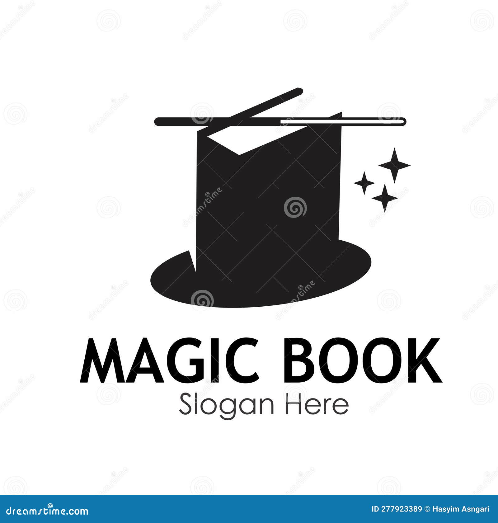 Magic Book Logo Design Concept Stock Illustration - Illustration of ...