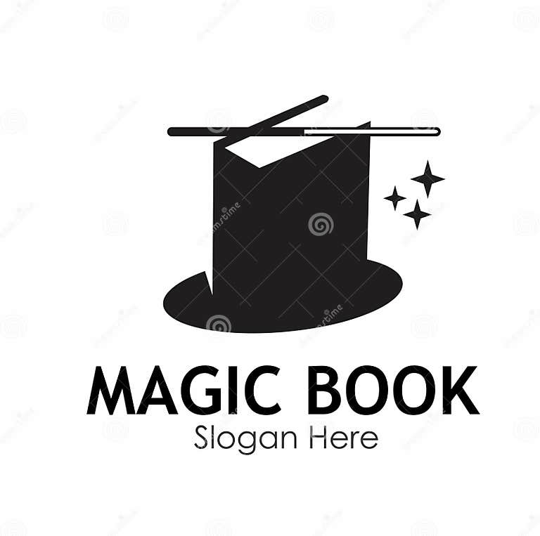 Magic Book Logo Design Concept Stock Illustration - Illustration of ...