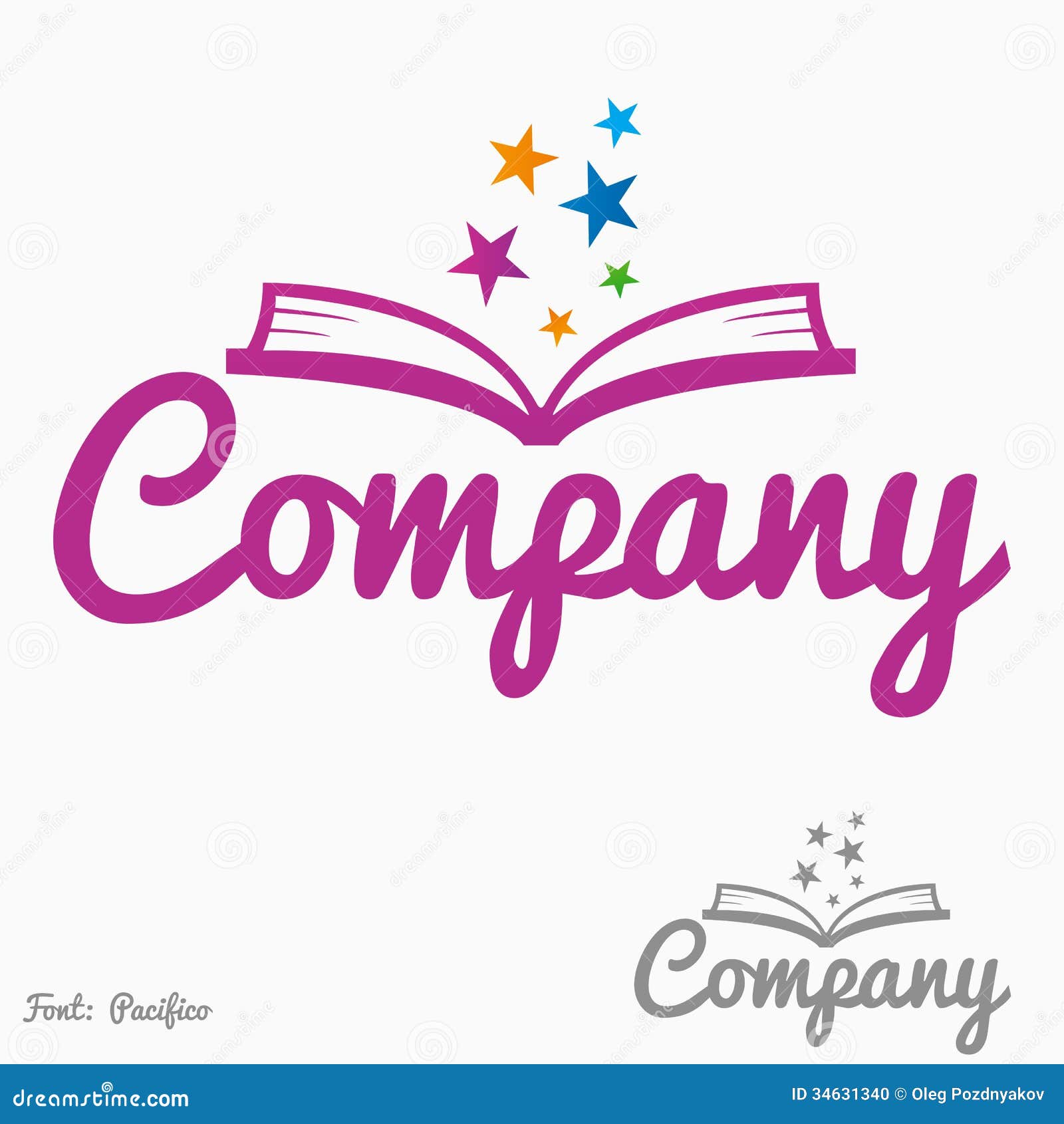 Magic book logo stock vector. Illustration of happiness - 34631340