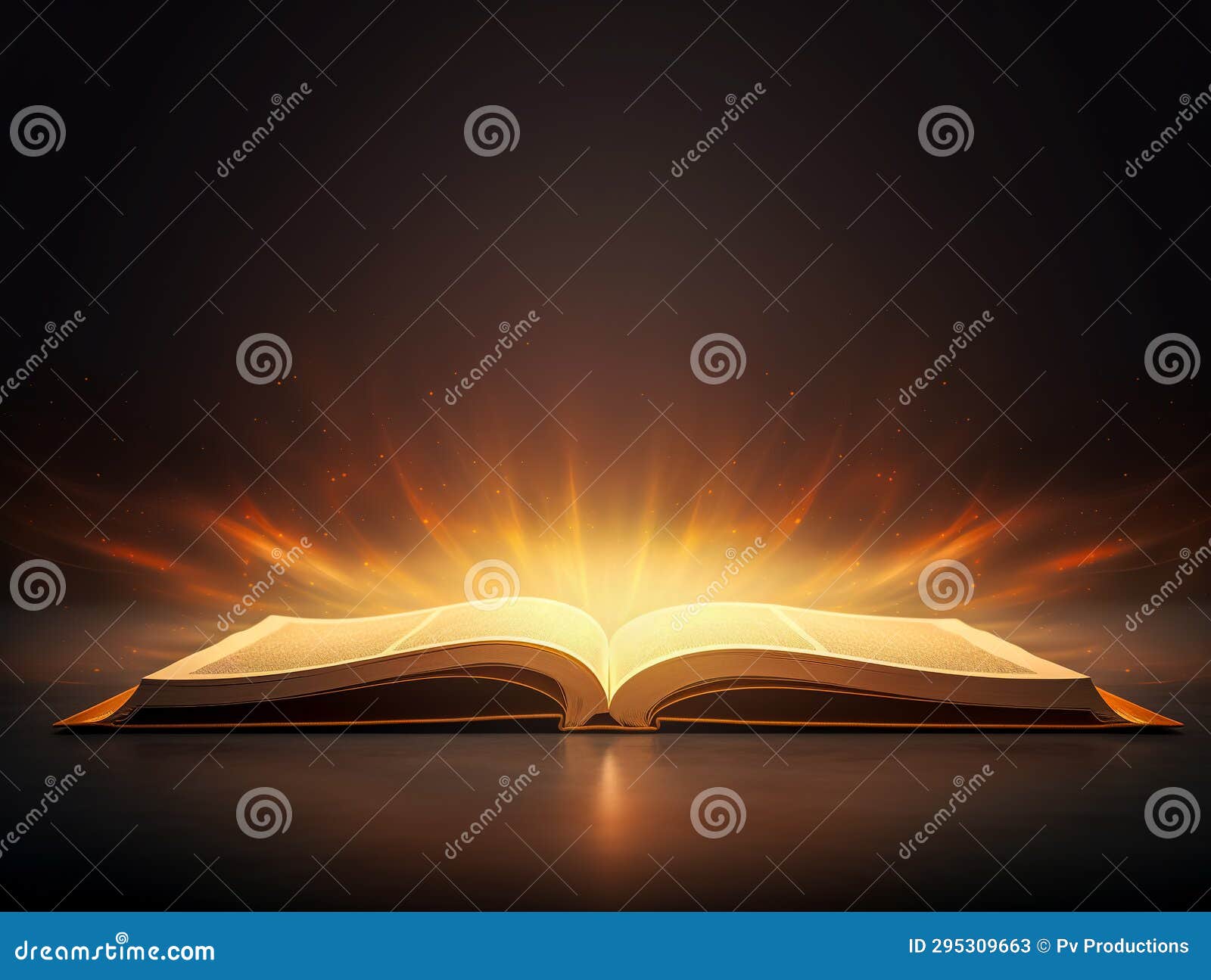 Bright Lighting Coming Out of Book, Knowledge is Power, Read More ...