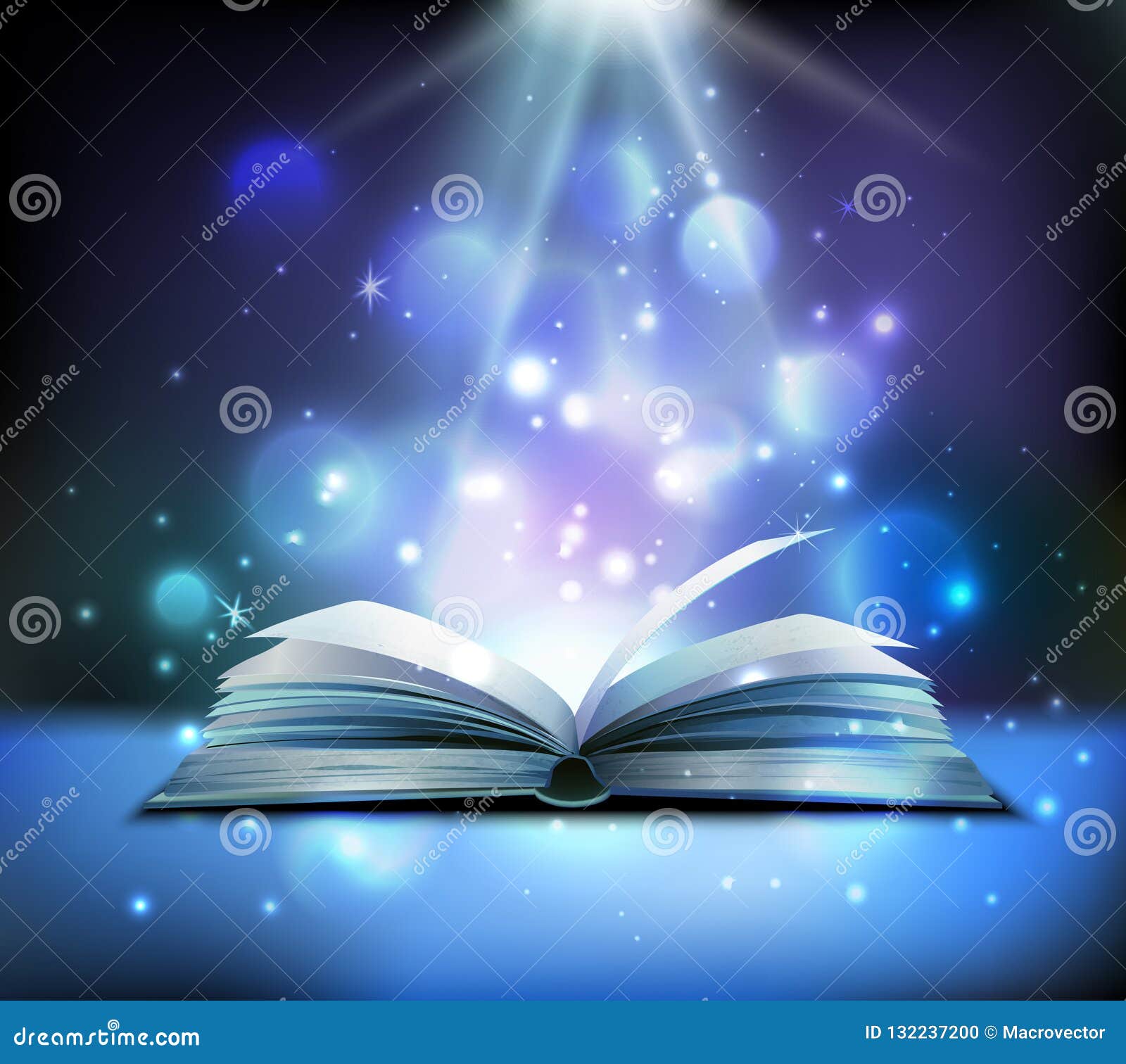 Magic Book Realistic Image stock vector. Illustration of decorative ...