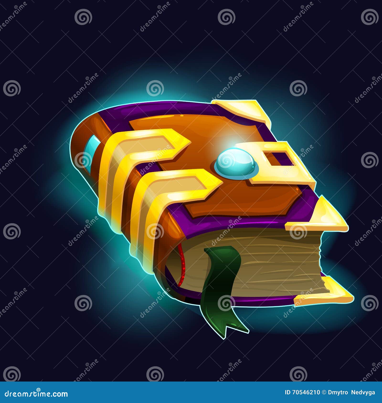 Magic Book. Vector Illustration. Stock Vector - Illustration of fantasy ...
