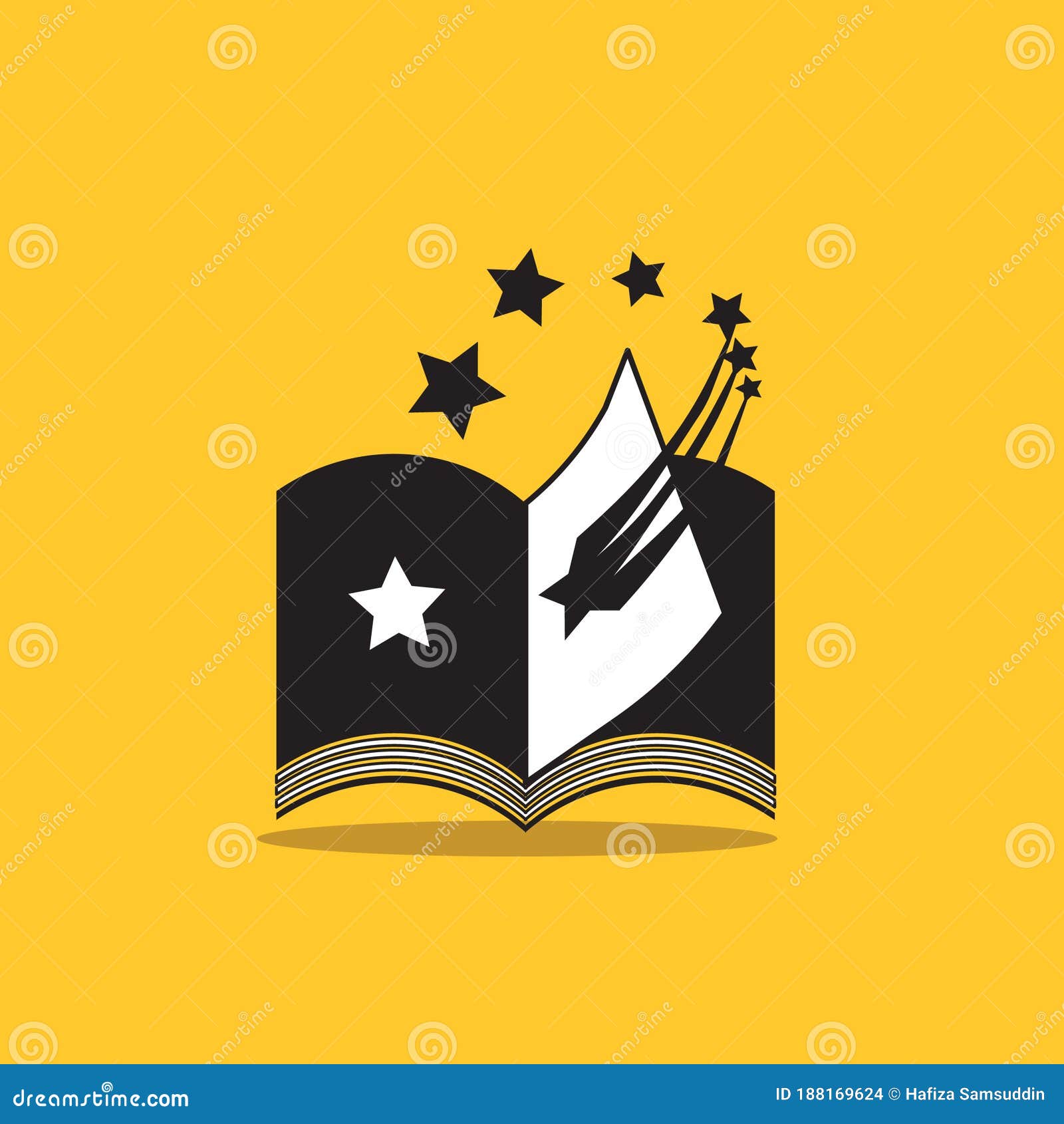 Magic Book. Vector Illustration Decorative Design Stock Vector ...