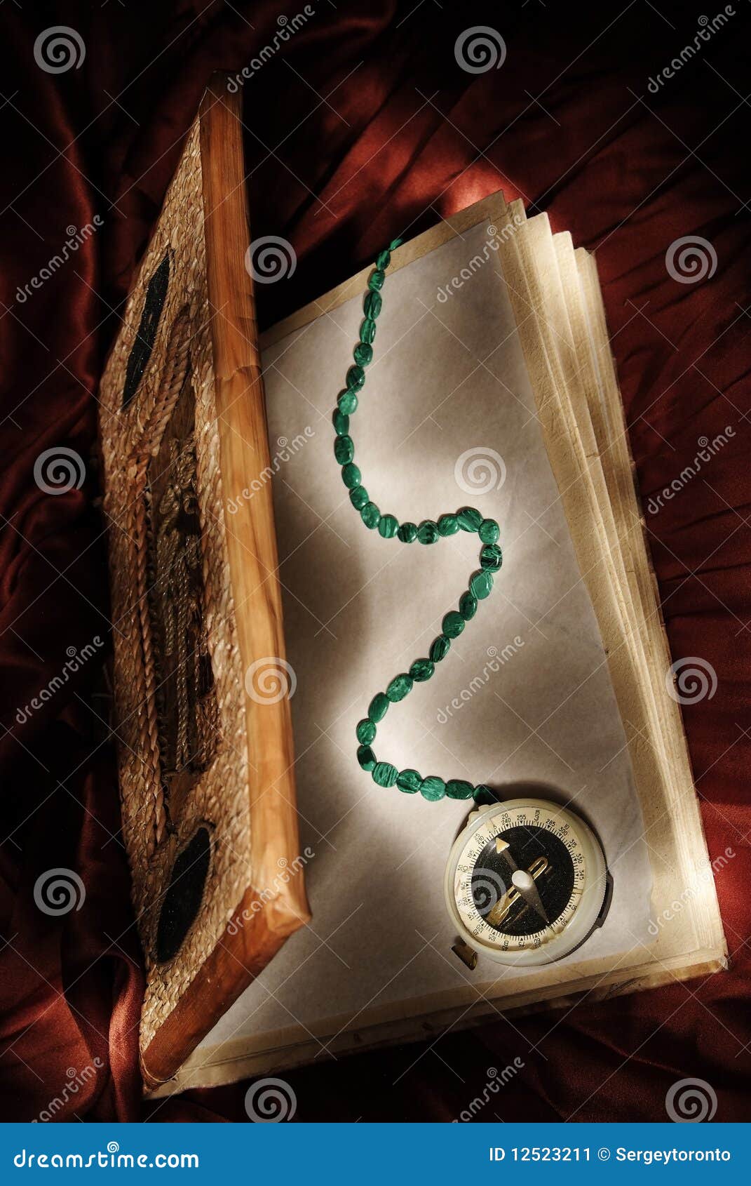 Magic Book With Wizard Compass Stock Image - Image: 12523211
