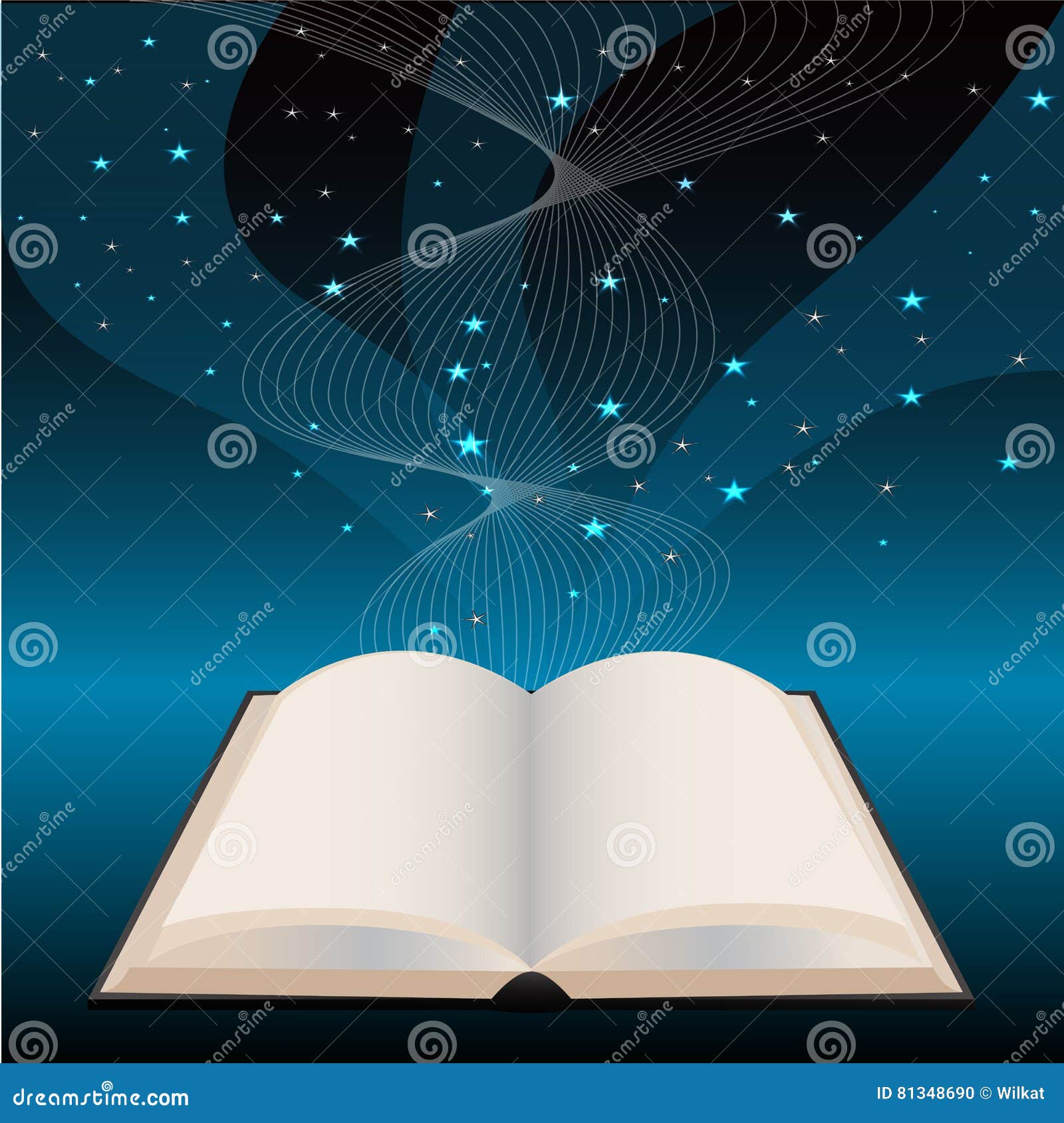 Magic of book stock vector. Illustration of open, opening - 81348690