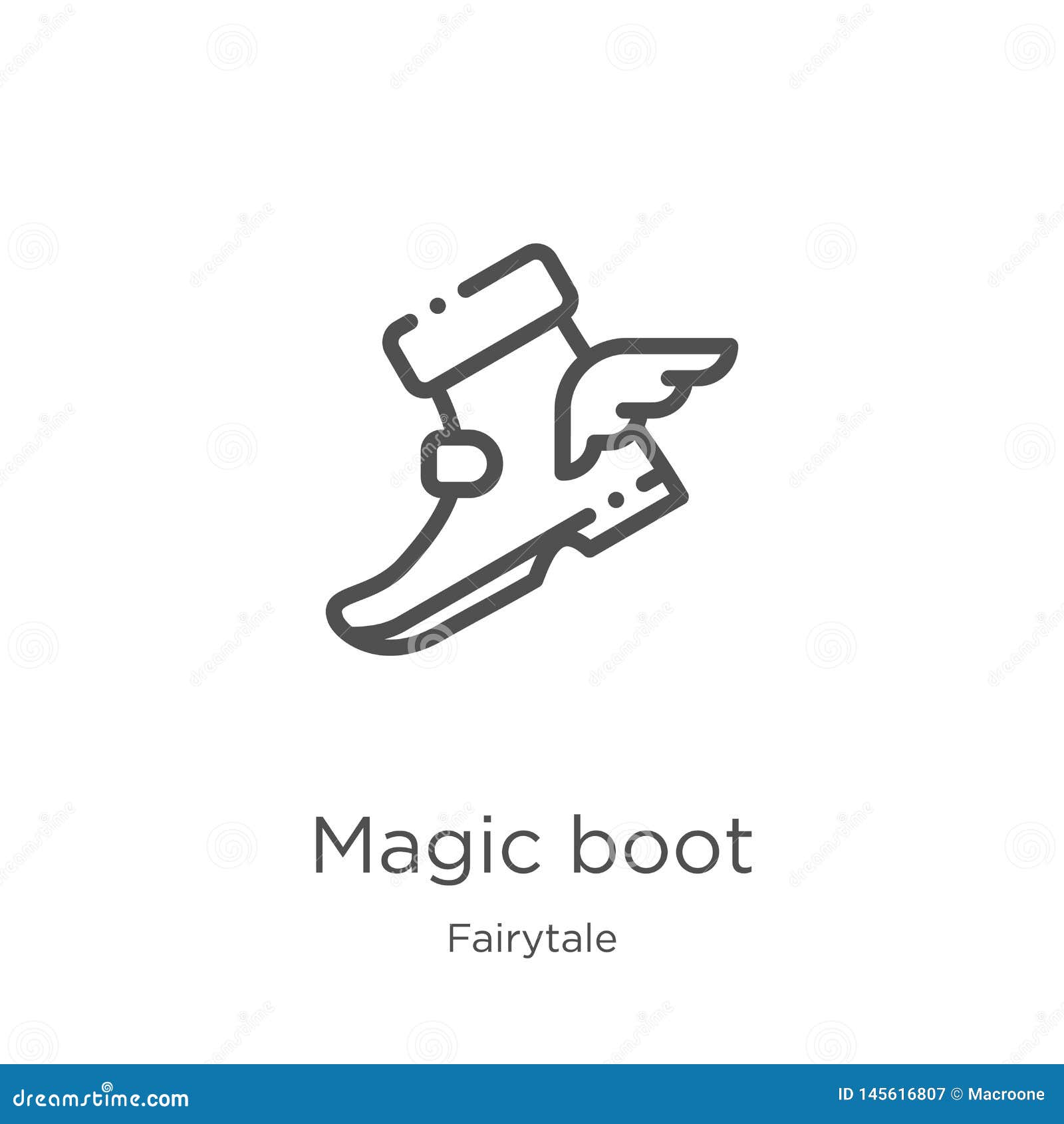 Magic Boot Icon Vector from Fairytale Collection. Thin Line Magic Boot ...