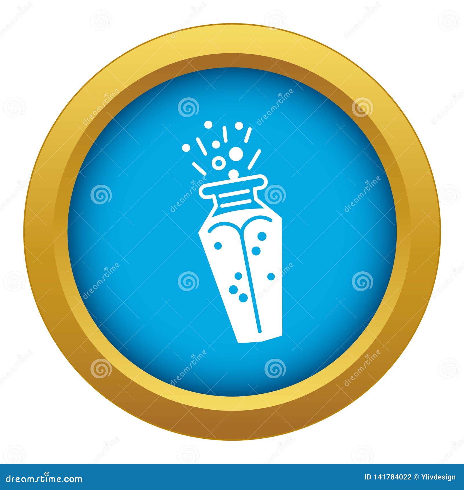 Magic Bottle Potion Icon Blue Vector Isolated Stock Vector ...