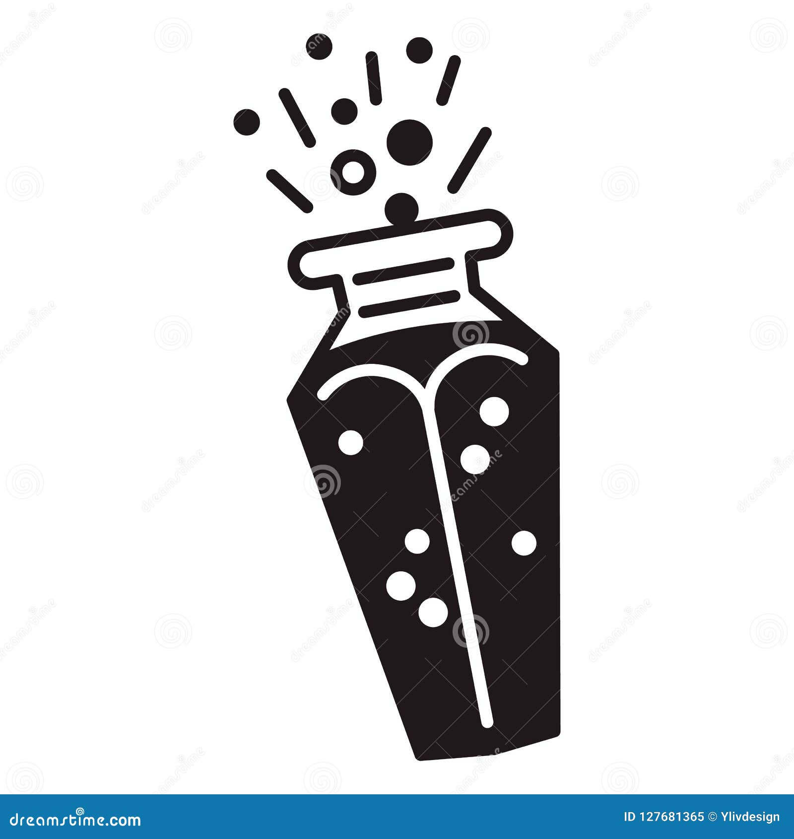 Magic Bottle Potion Icon, Simple Style Stock Vector - Illustration of ...