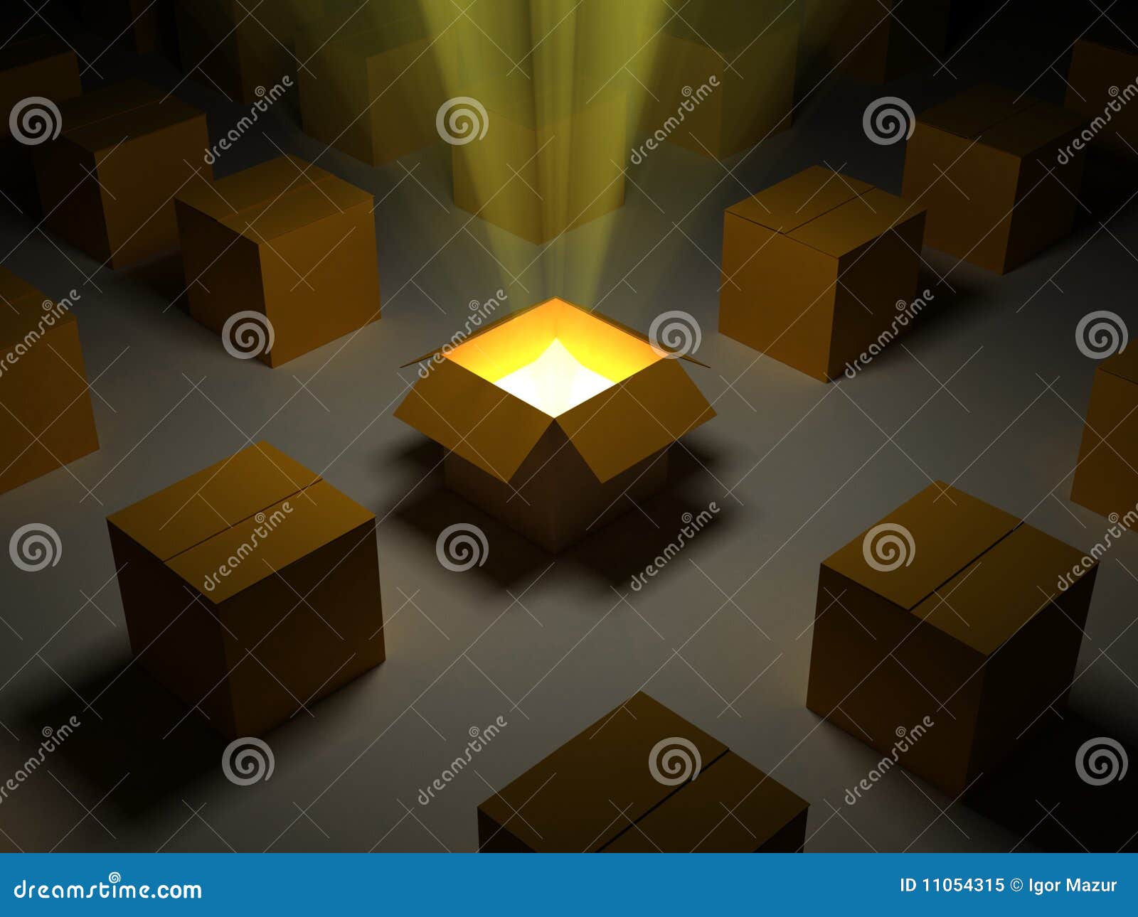 Magic Box stock illustration. Illustration of glowing - 11054315