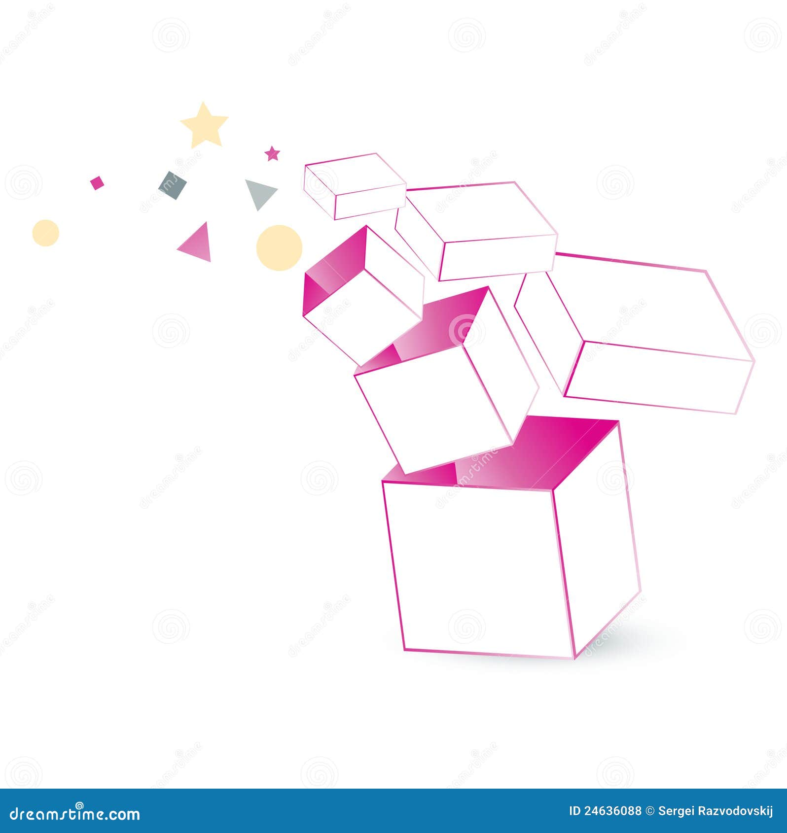 Magic box stock vector. Illustration of magic, present - 24636088