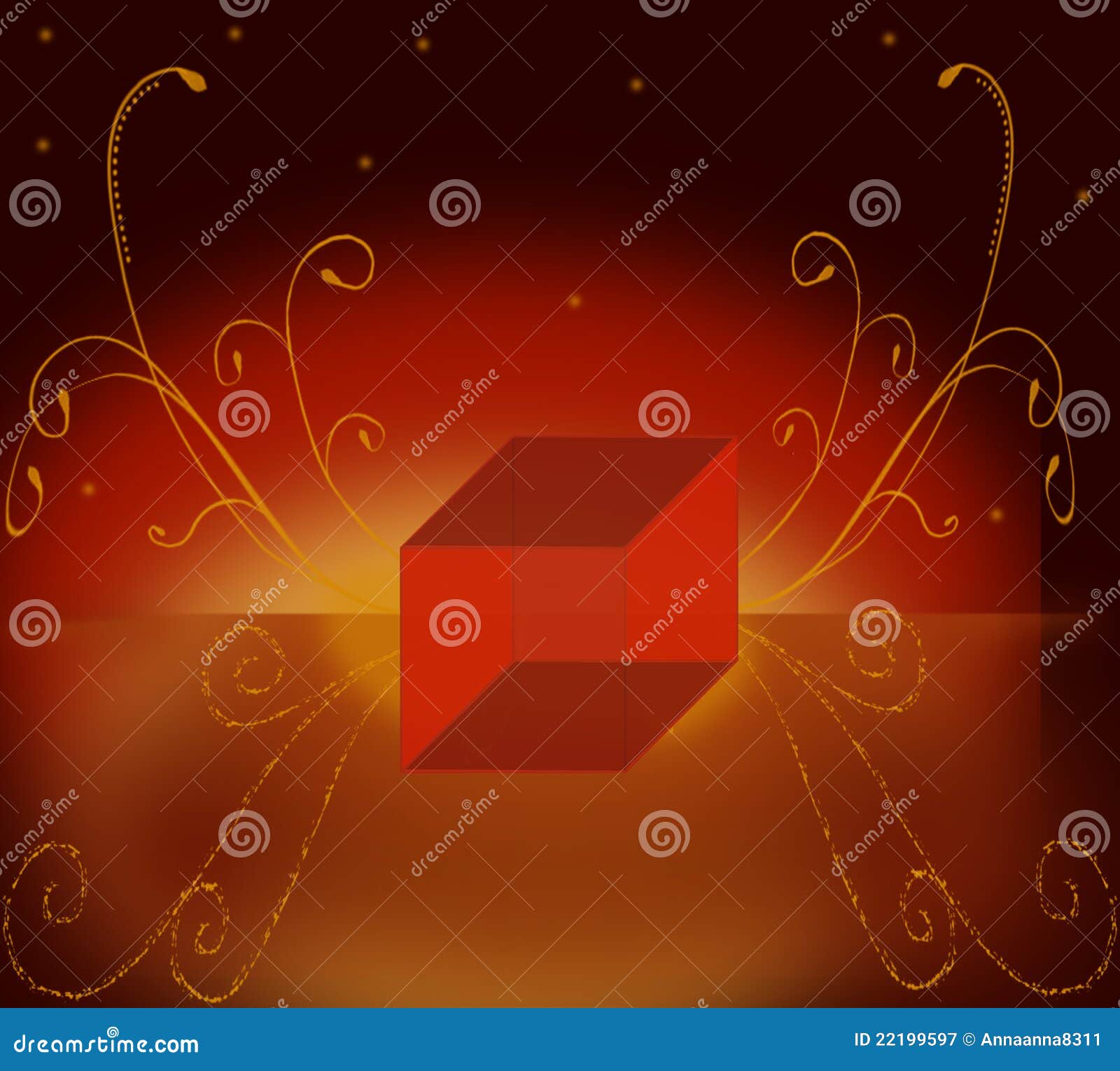 Magic Box and background. stock illustration. Illustration of fountain ...