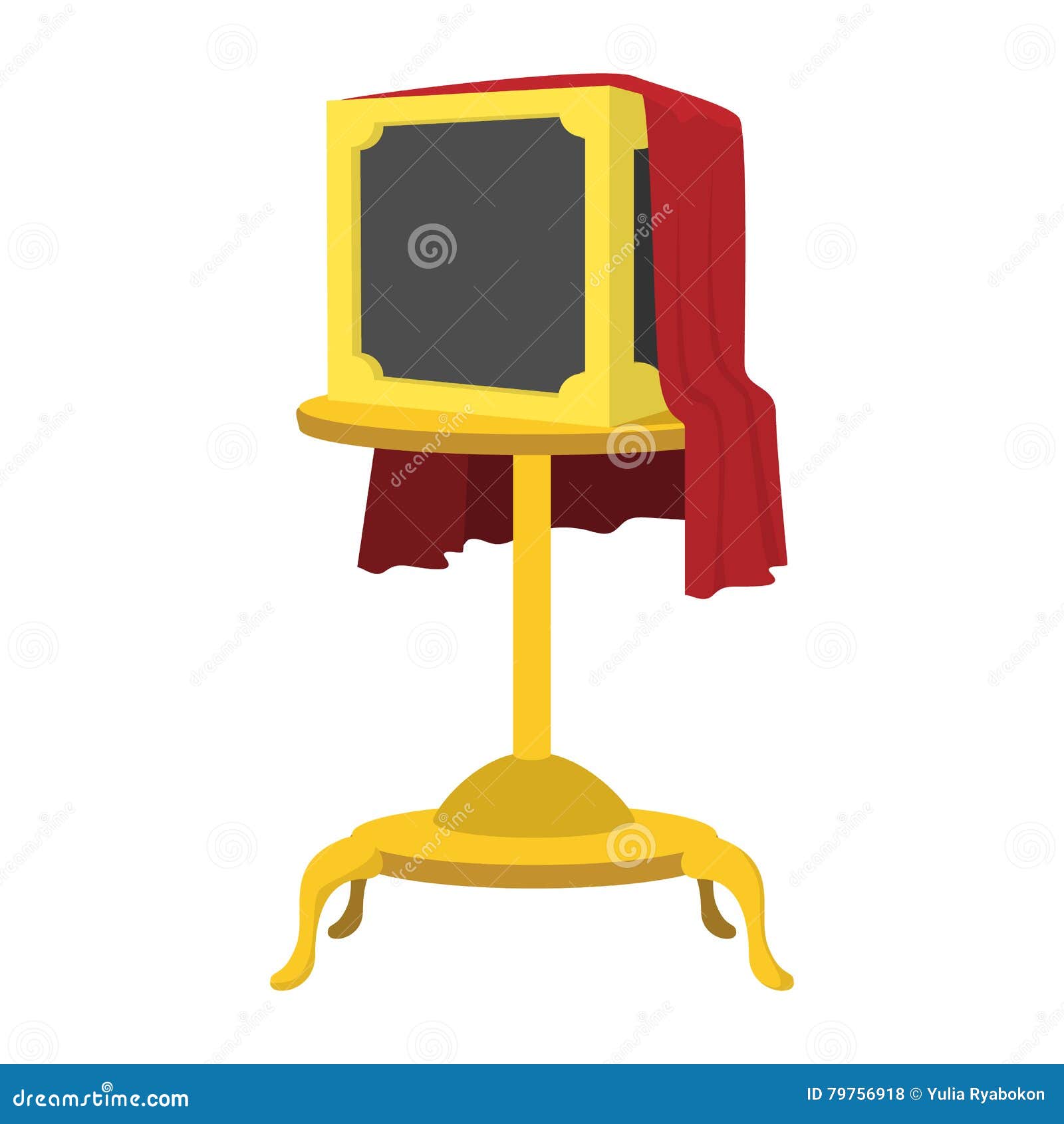 Magic box cartoon icon stock vector. Illustration of gold - 79756918