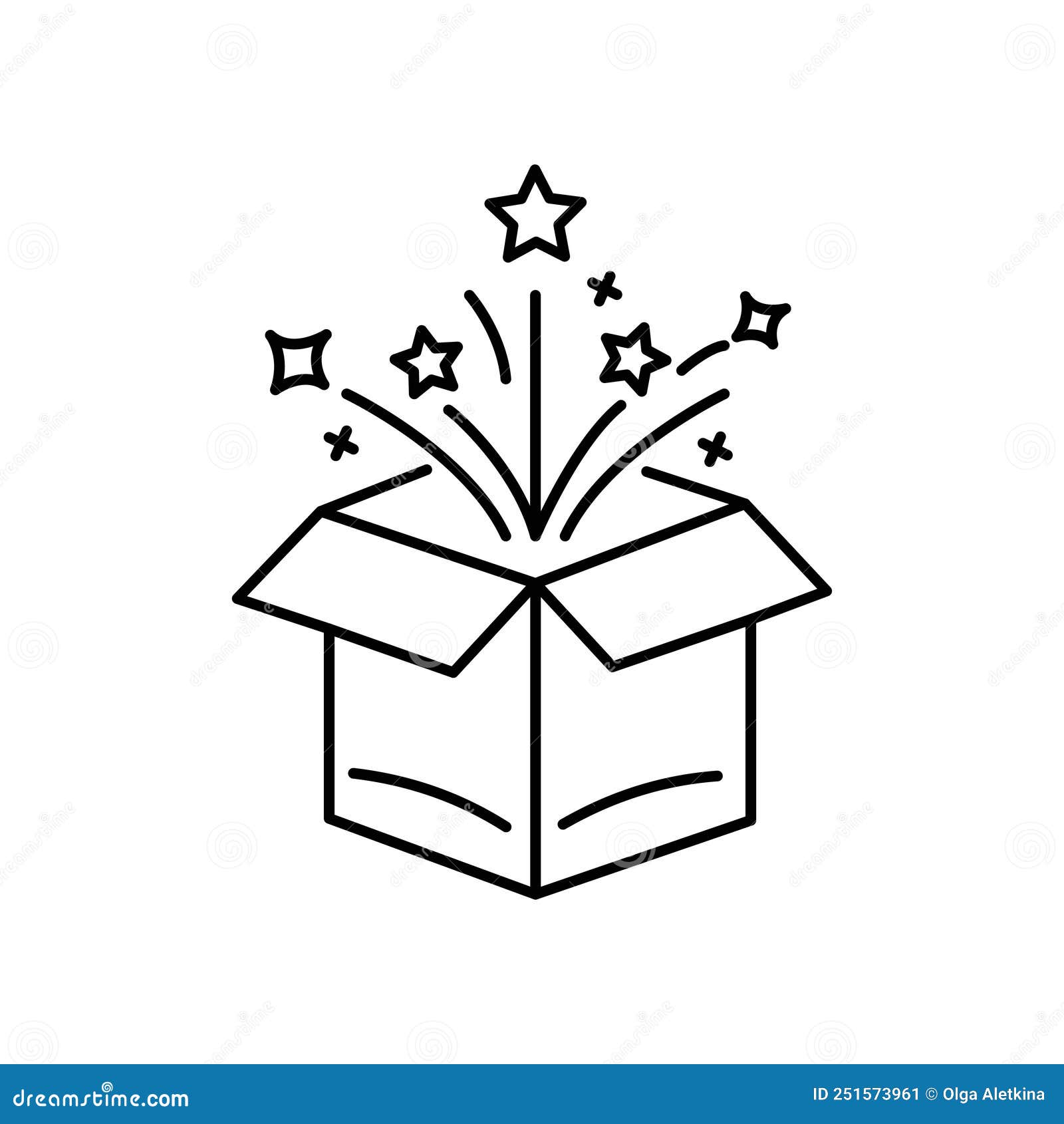 Magic Box Outline Icon. Linear Style Sign for Mobile Concept and Web ...