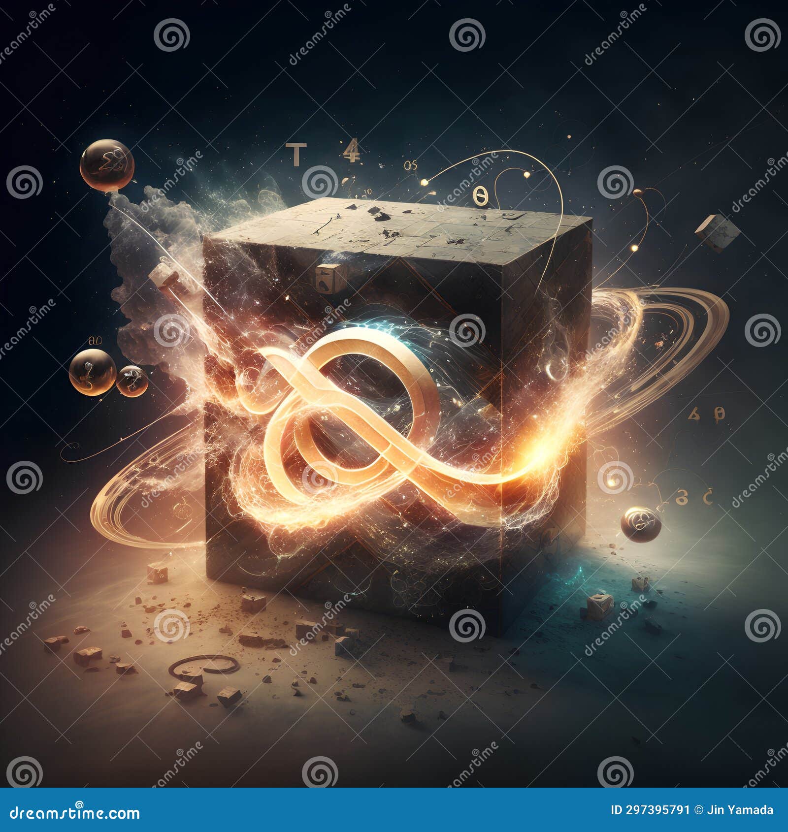 Magic Box with Zodiac Sign. Astrology and Horoscope Concept Stock ...