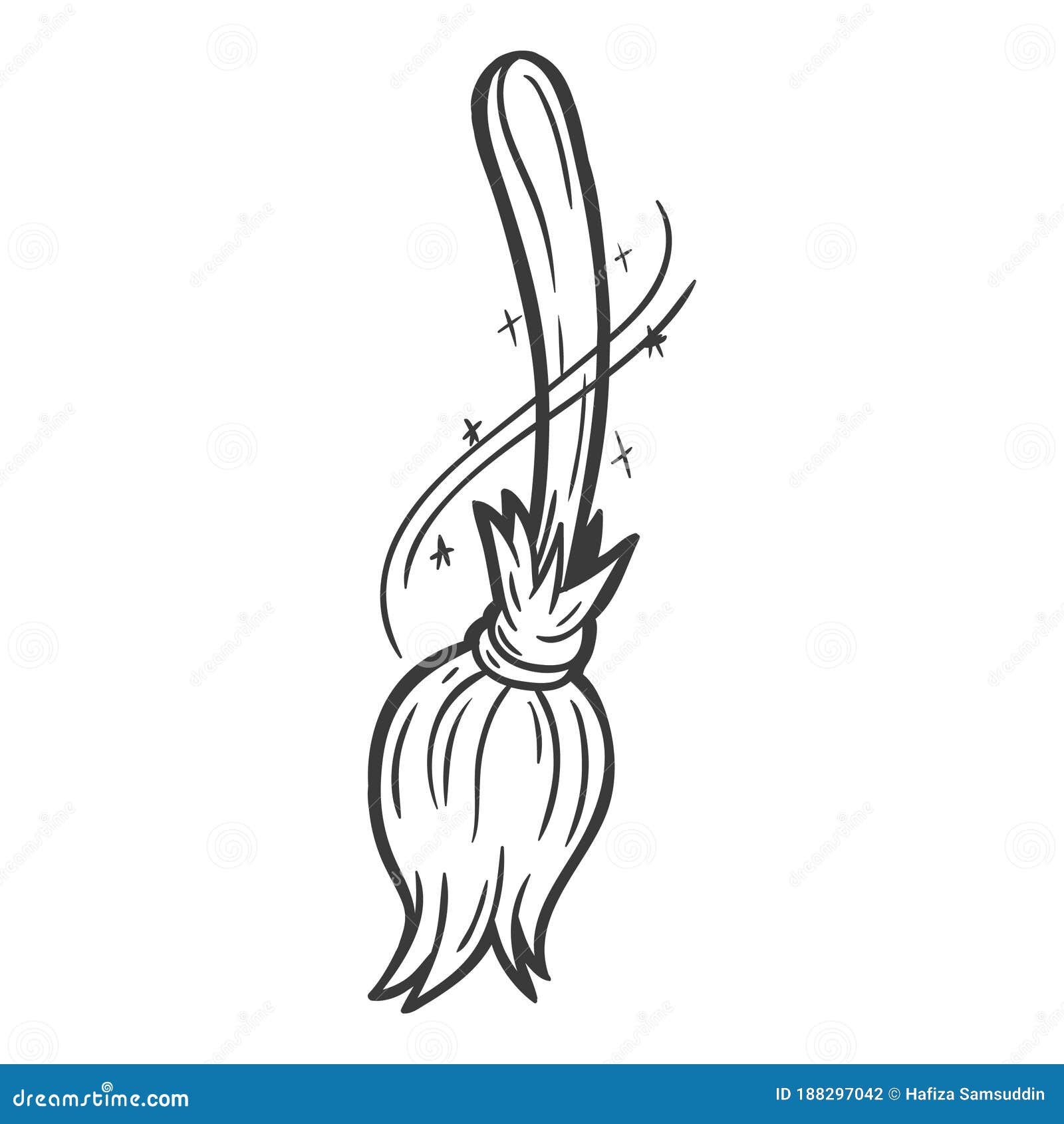 Magic Broom. Vector Illustration Decorative Design Stock Vector ...