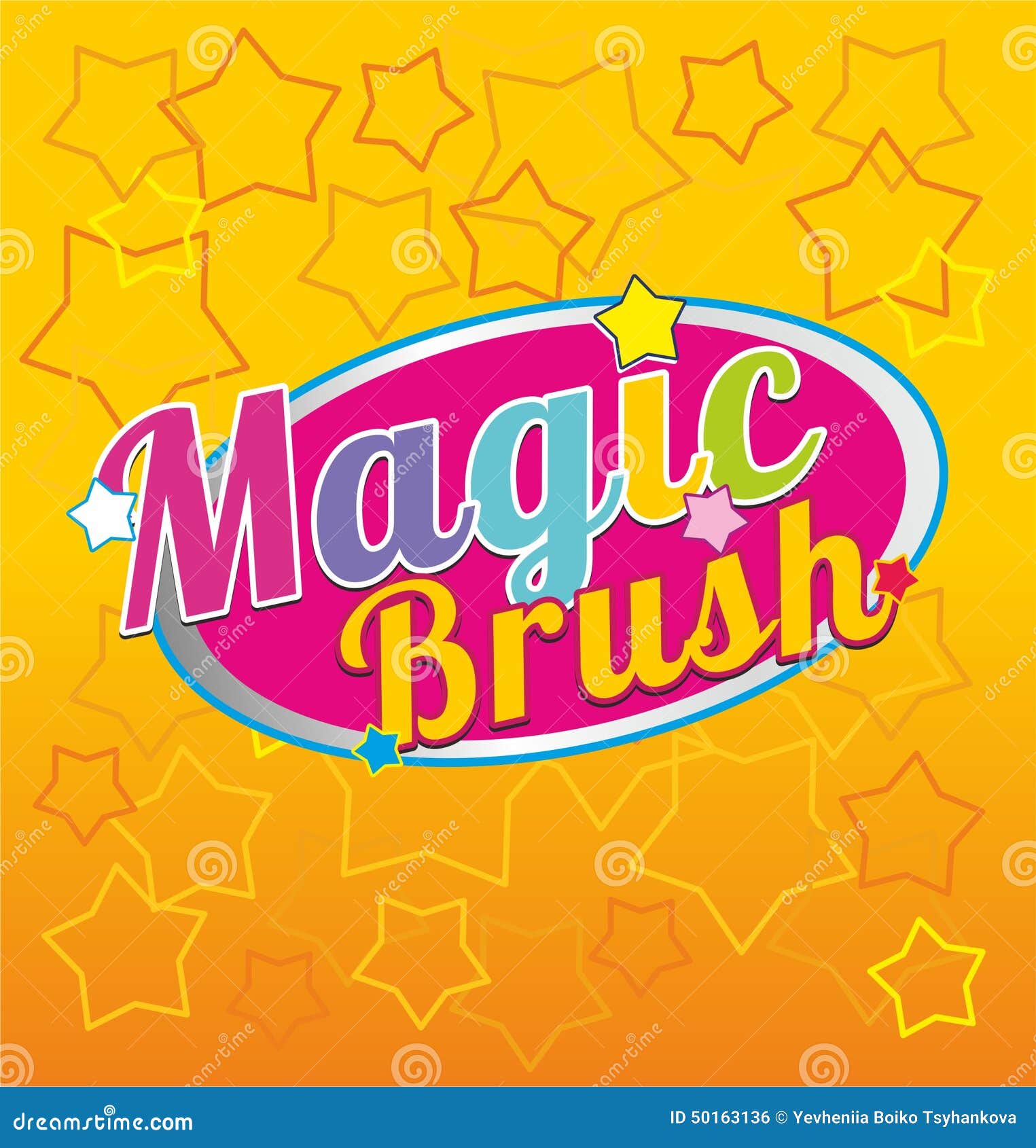 Magic Brush Absrtaction Yellow Stock Illustration - Illustration of ...