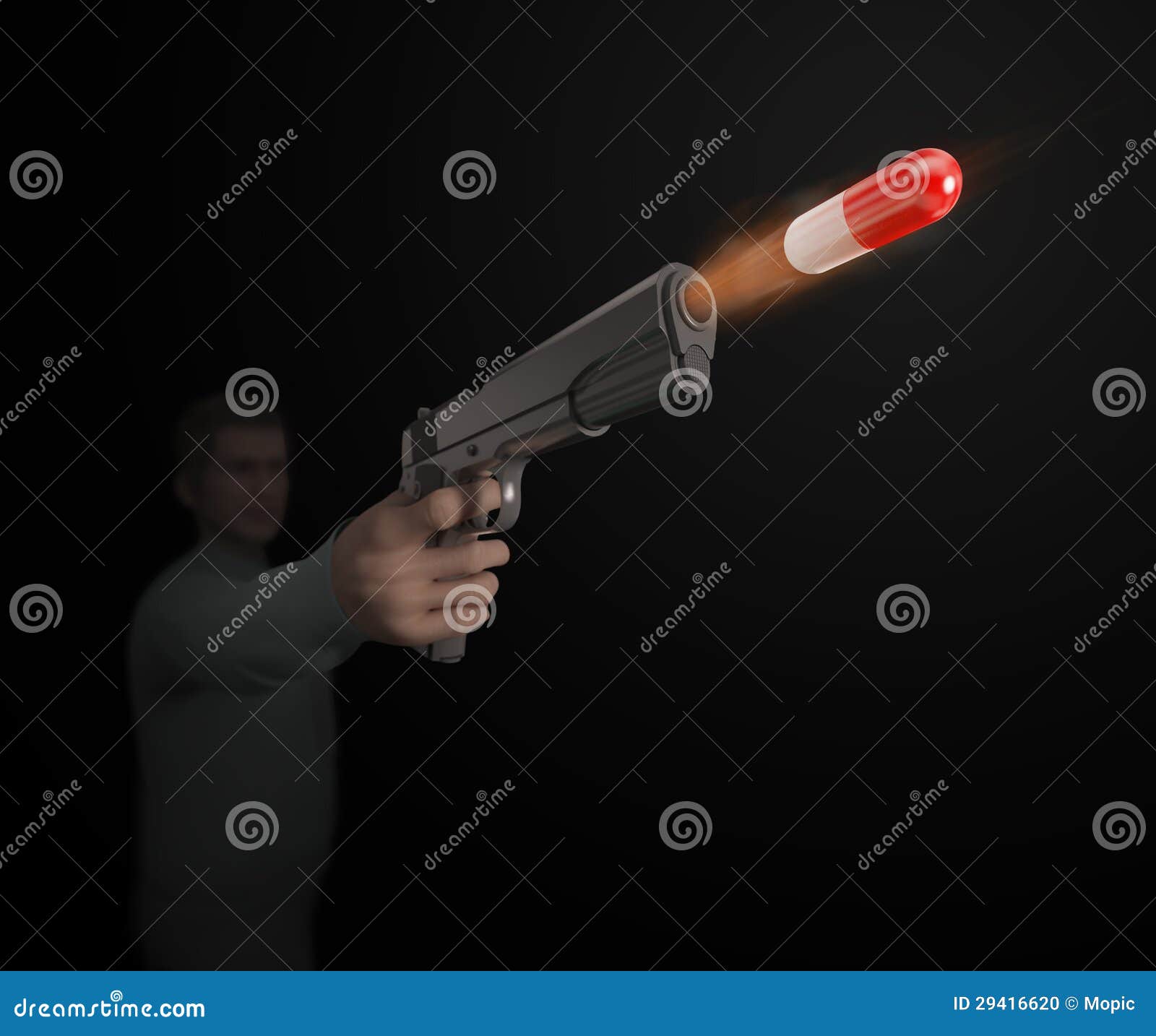 A Magic Bullet Medicine Concept Stock Photo - Image of magic ...