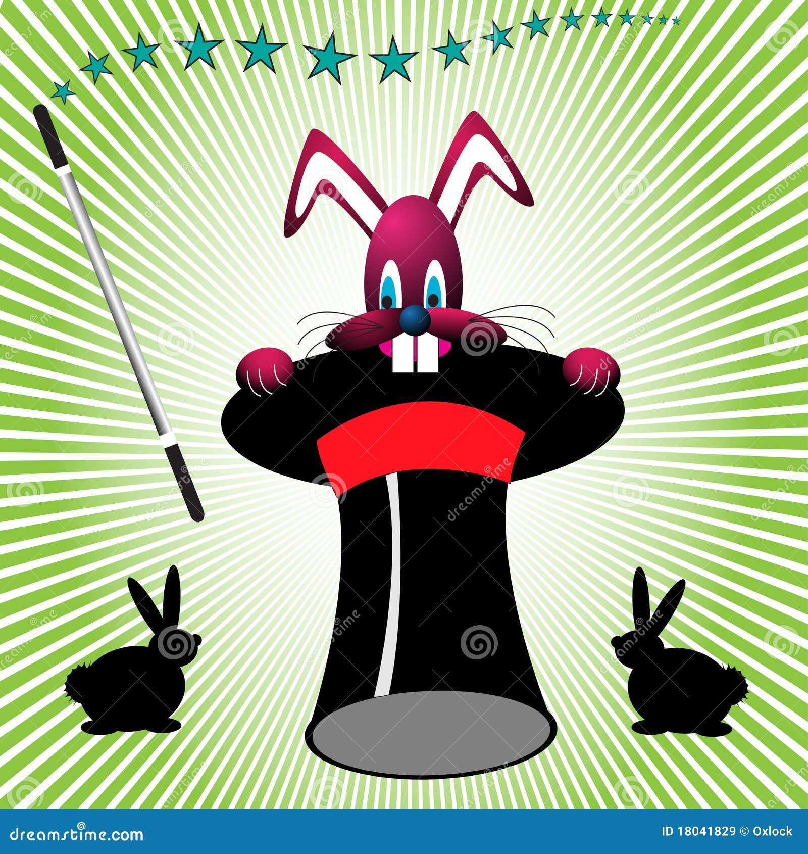 Magic bunny stock vector. Illustration of design, graphic - 18041829