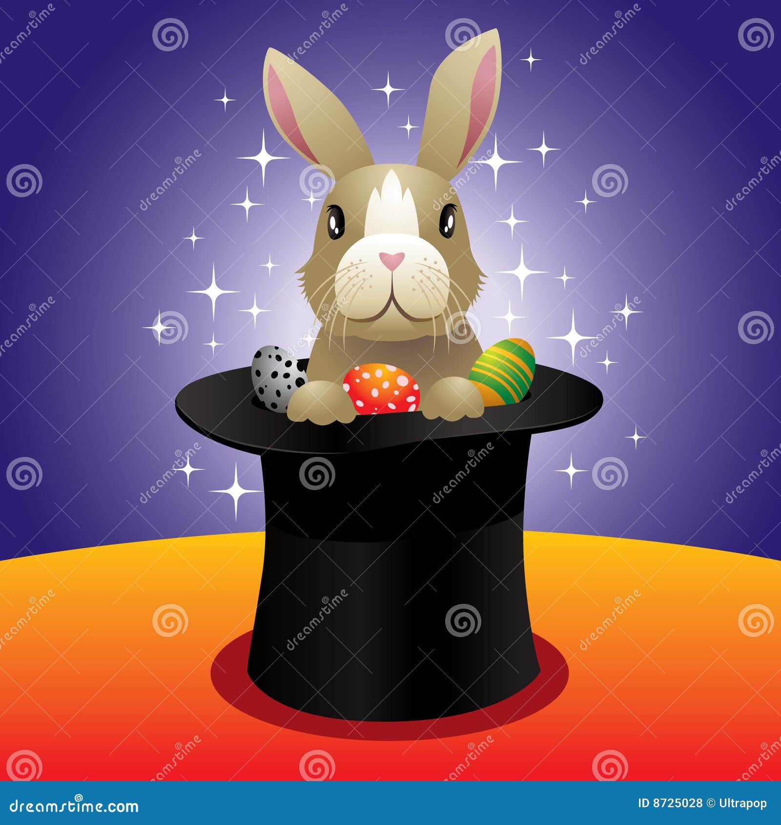Magic bunny stock vector. Illustration of poster, card - 8725028