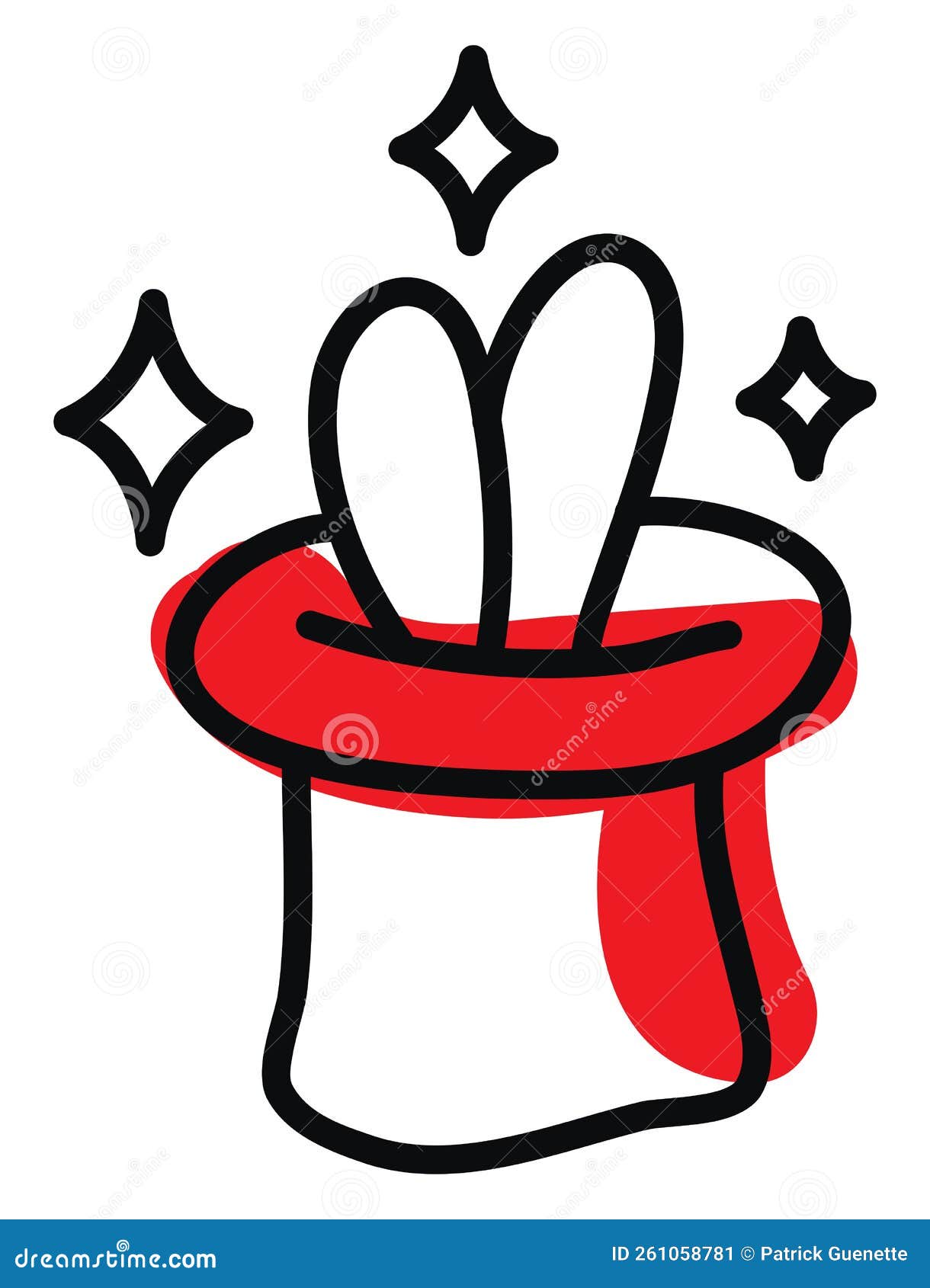 Magic Bunny in the Hat, Icon Stock Vector - Illustration of magic ...